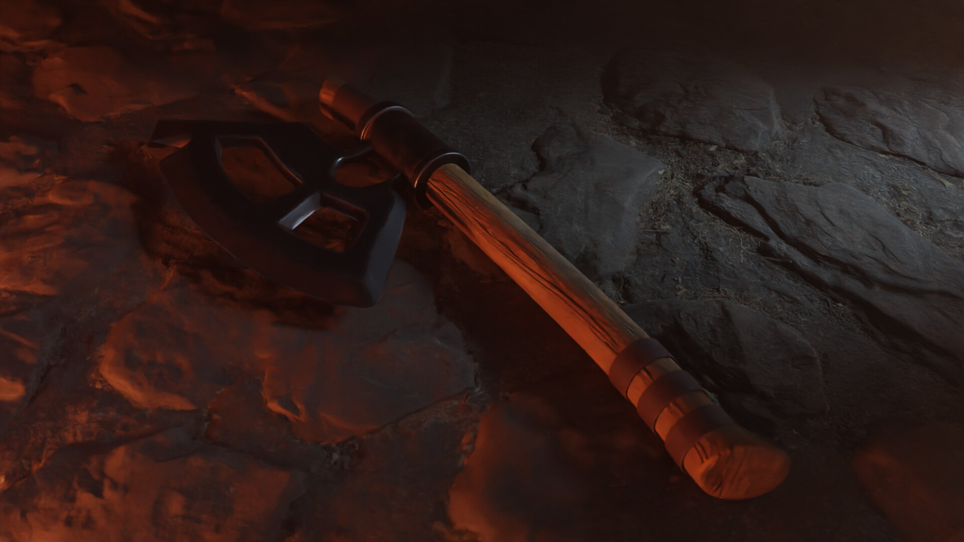 ArtStation - Forged in Flames: A Warrior's Axe
