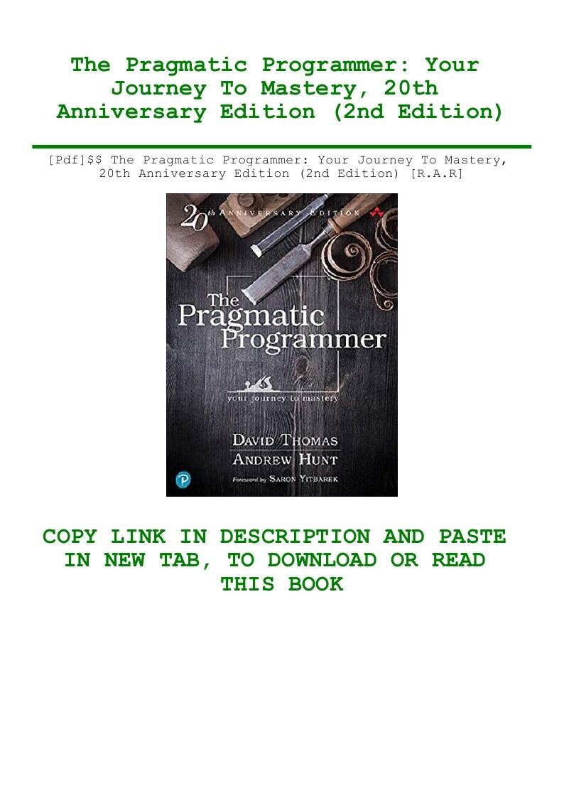 ArtStation - [Pdf]$$ The Pragmatic Programmer Your Journey To Mastery ...