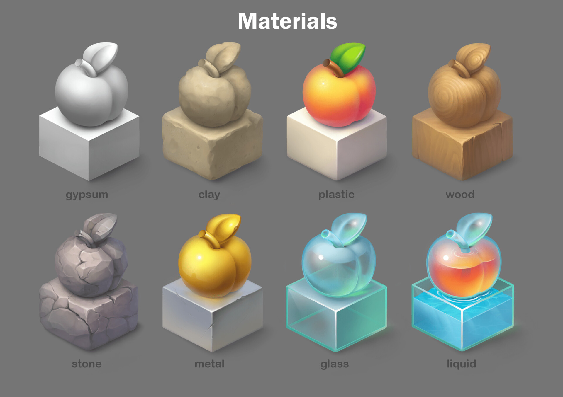 ArtStation - Render materials "peach"