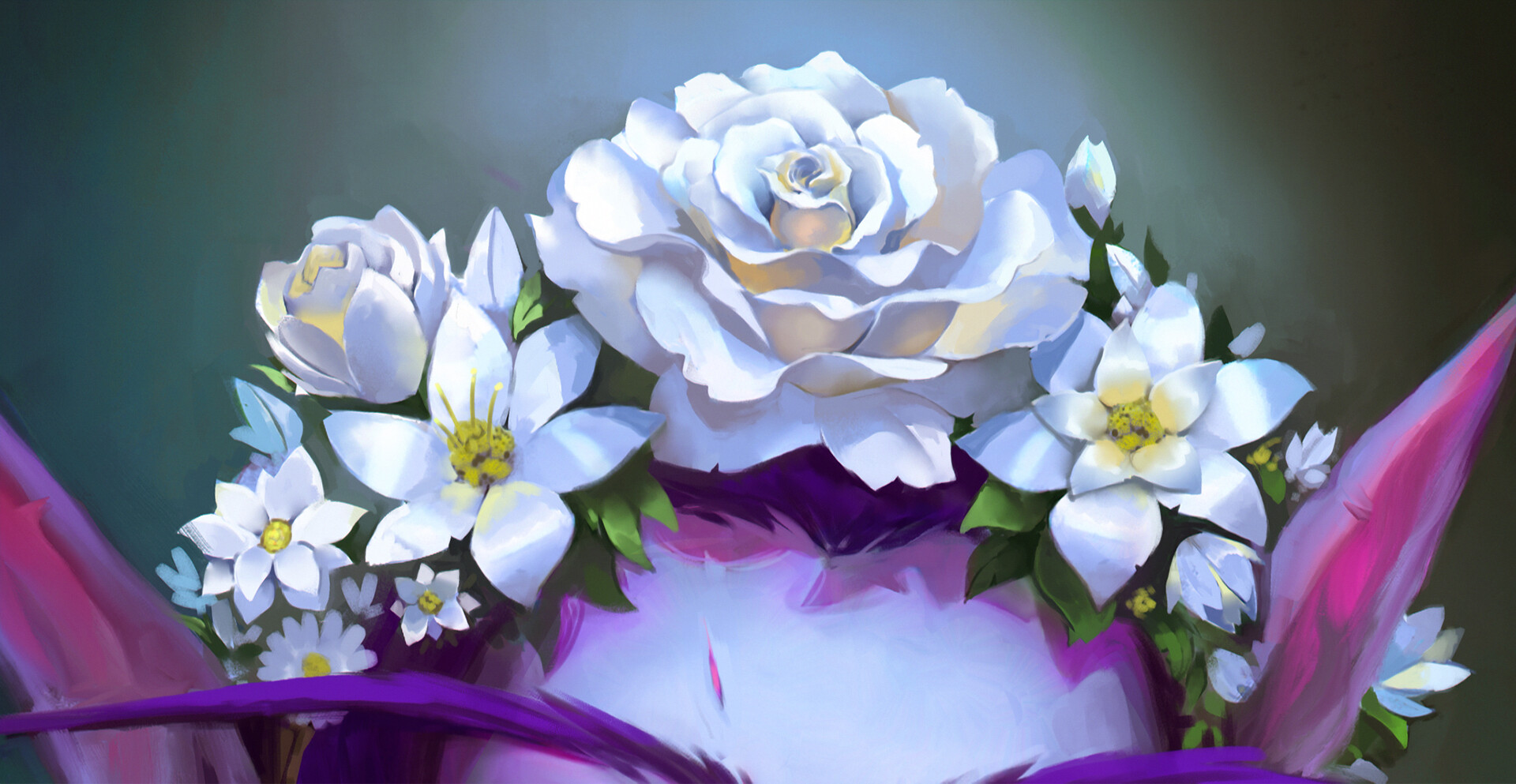 ArtStation - Night Elf - White Flowers