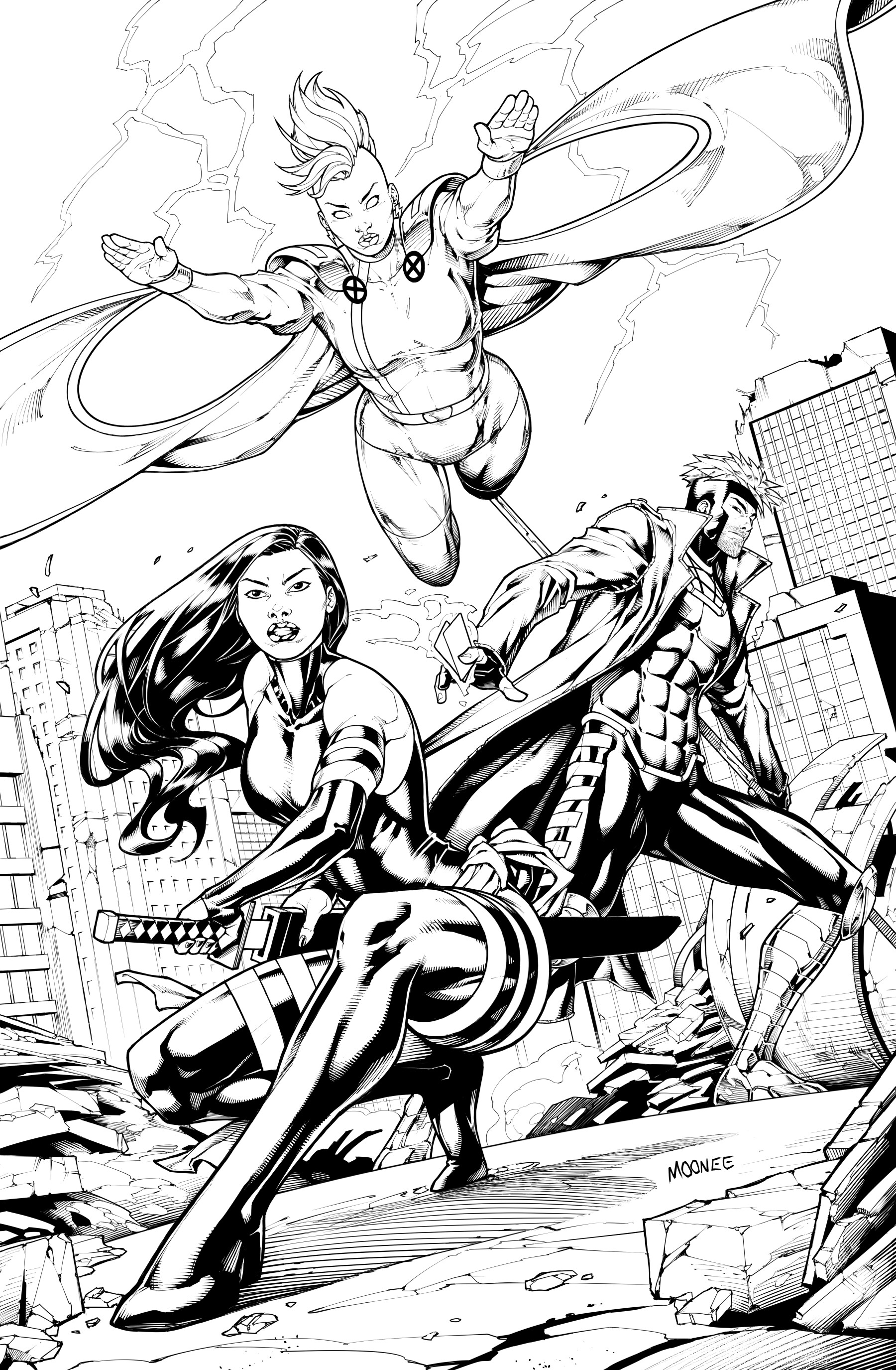 ArtStation - X-Men pinup commission