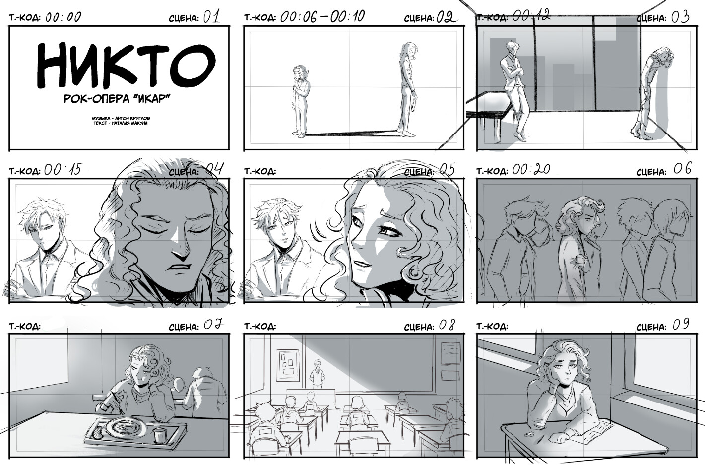 ArtStation - Storyboard for the official video for the rock opera "Icarus"