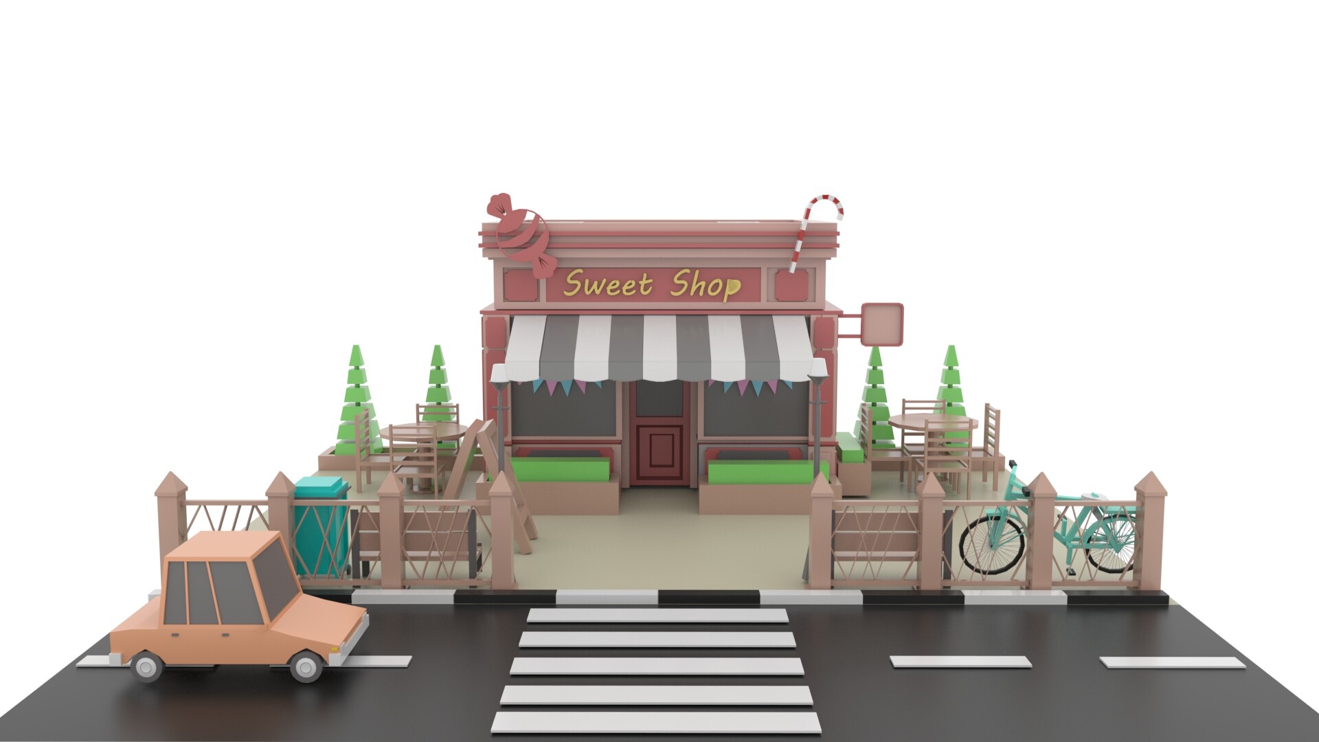 ArtStation - Sweet Shop Exterior