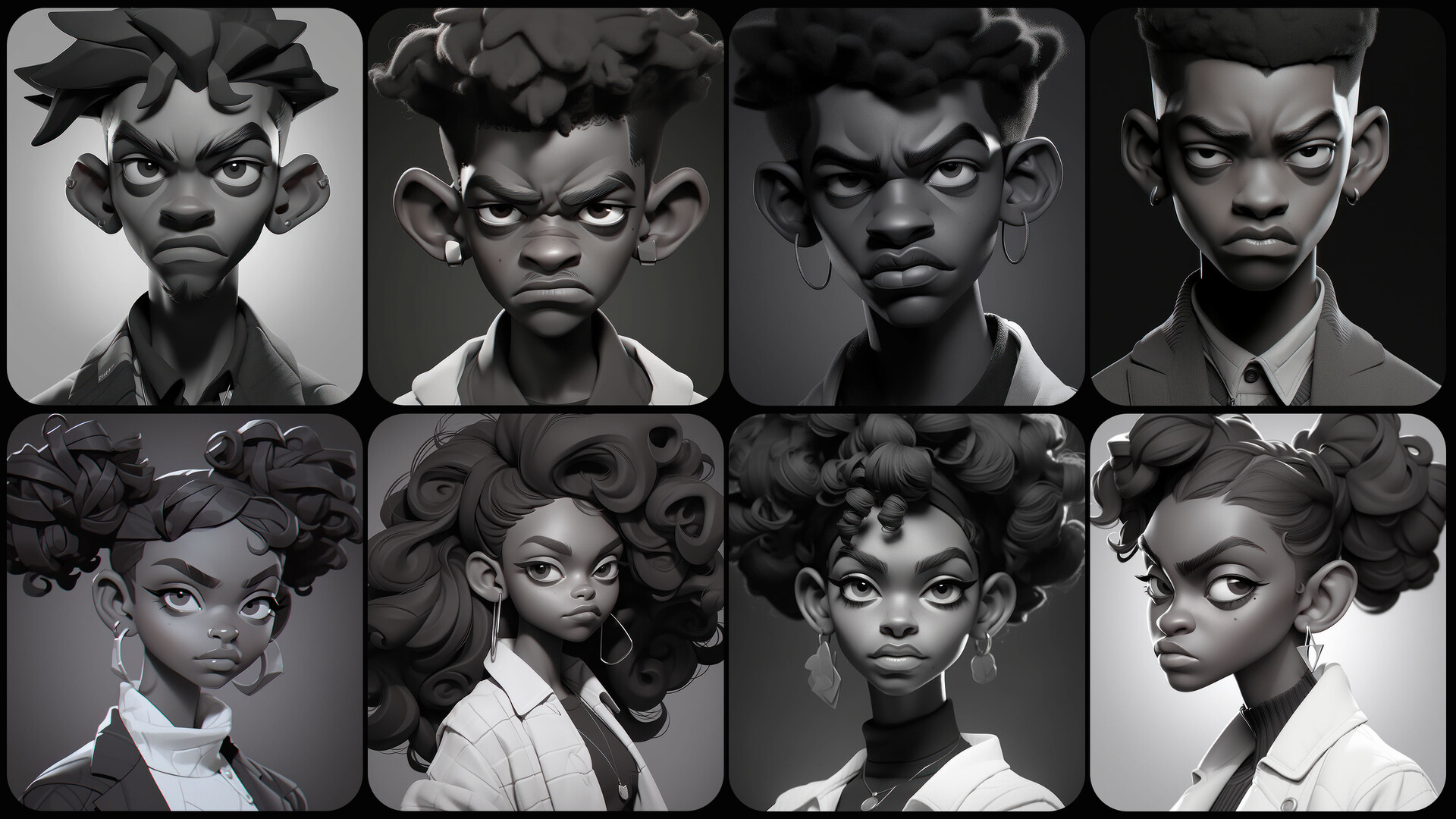 Ferial Studio - 🔹230 Stylized Young Head Sculpt - African Reference ...