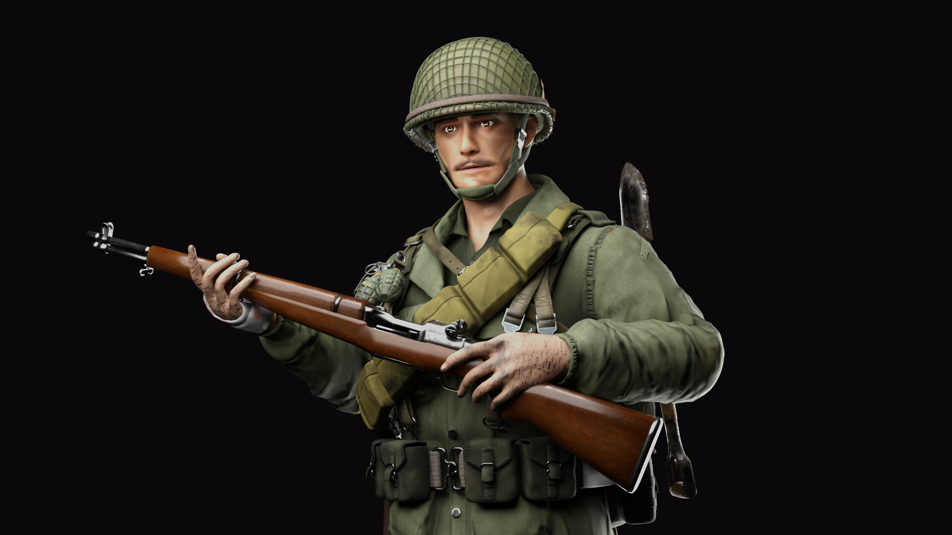 ArtStation - WW2 US Army Soldier.