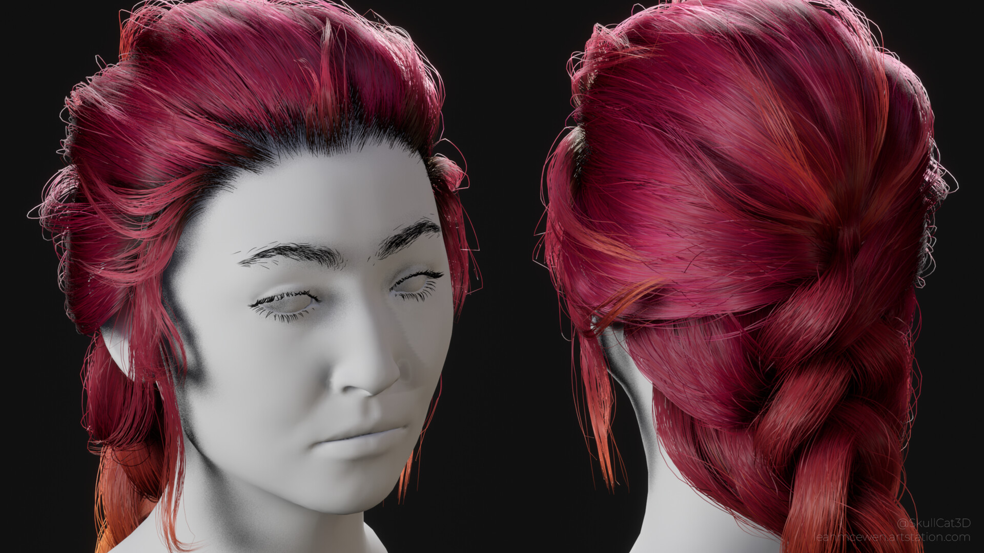 Leah McEwen - Hair Strands in UE5 + Simulation + Breakdown