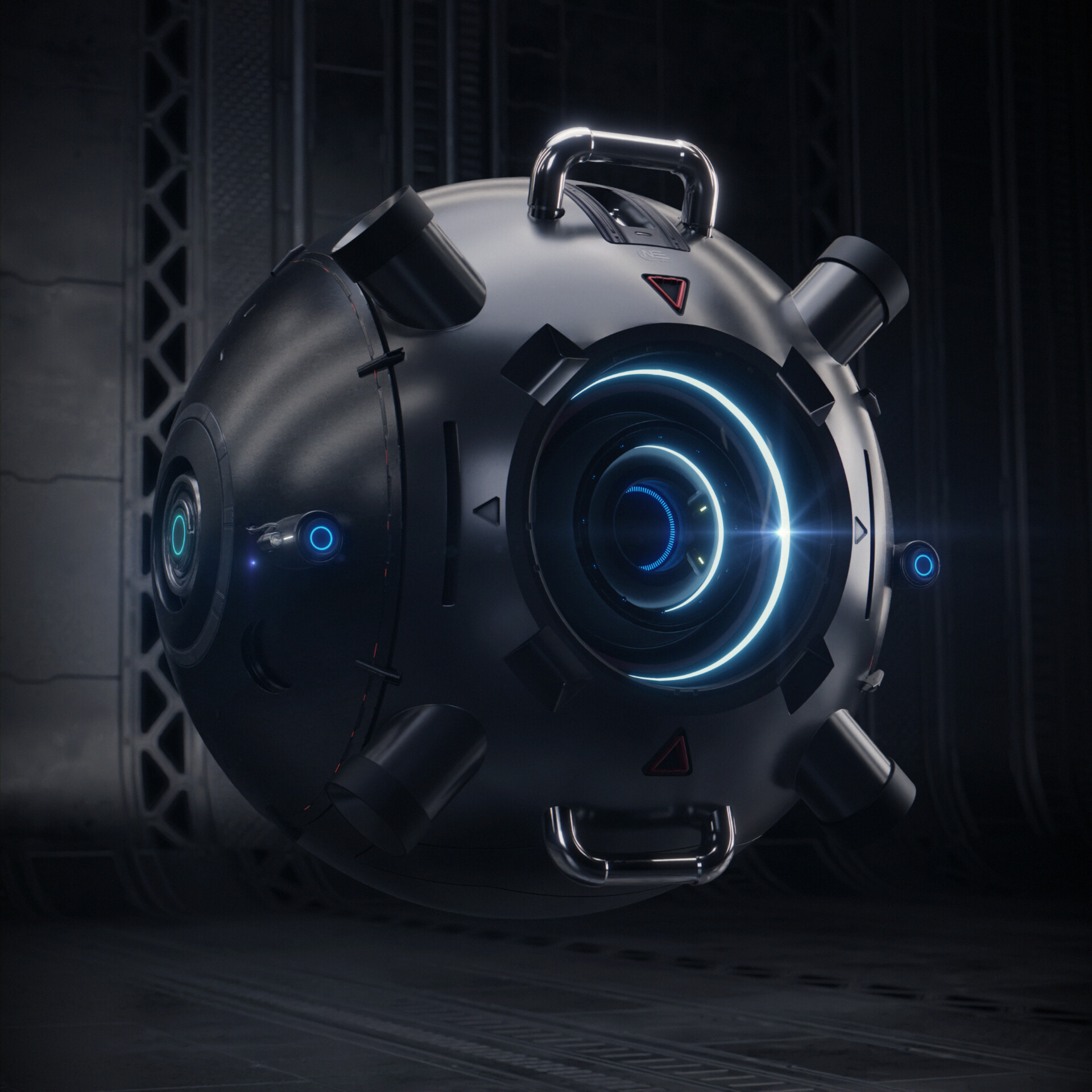 ArtStation - Sci_Fi Spherical Robot drone base design_187
