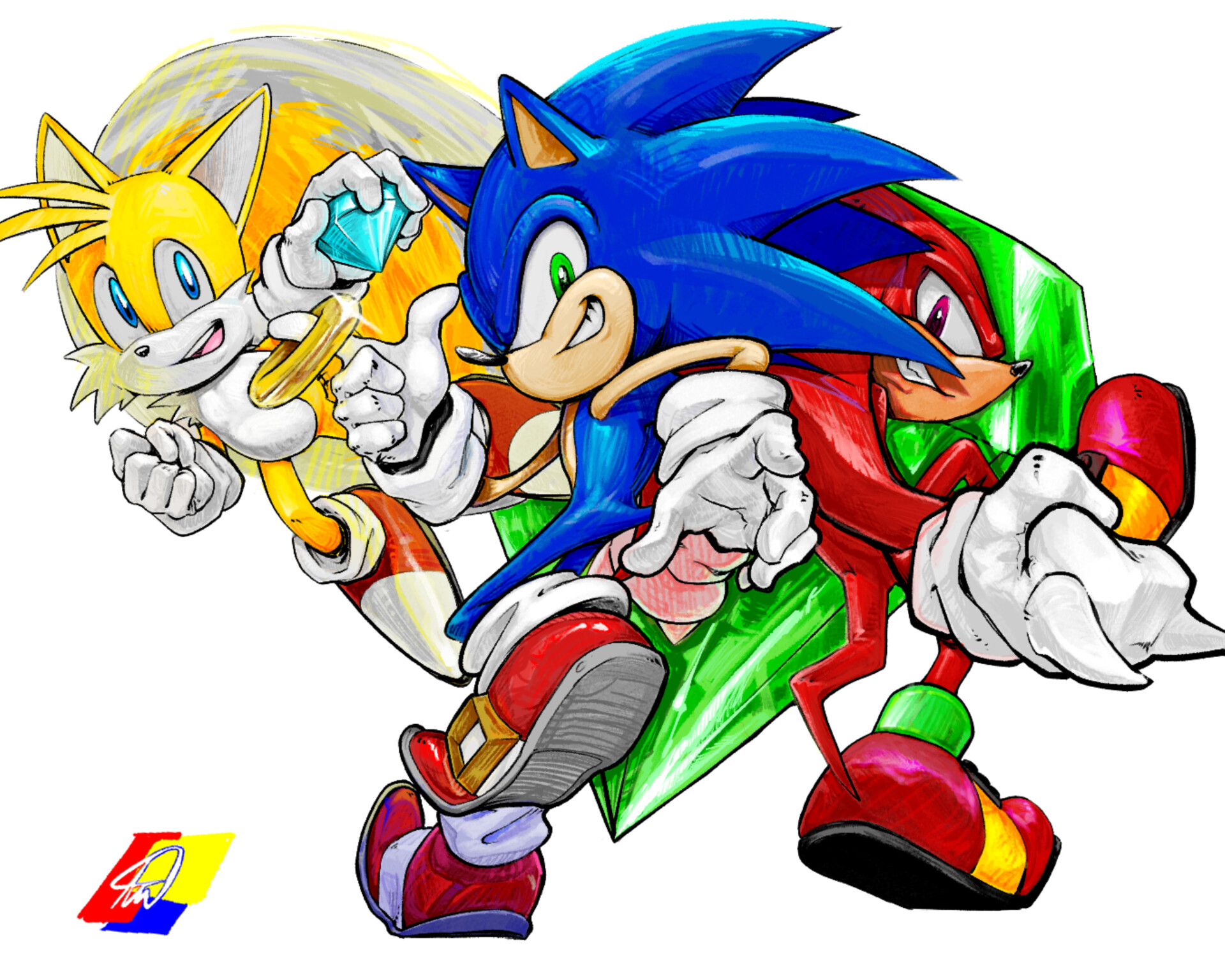 ArtStation - Sonic, knuckles, and tails