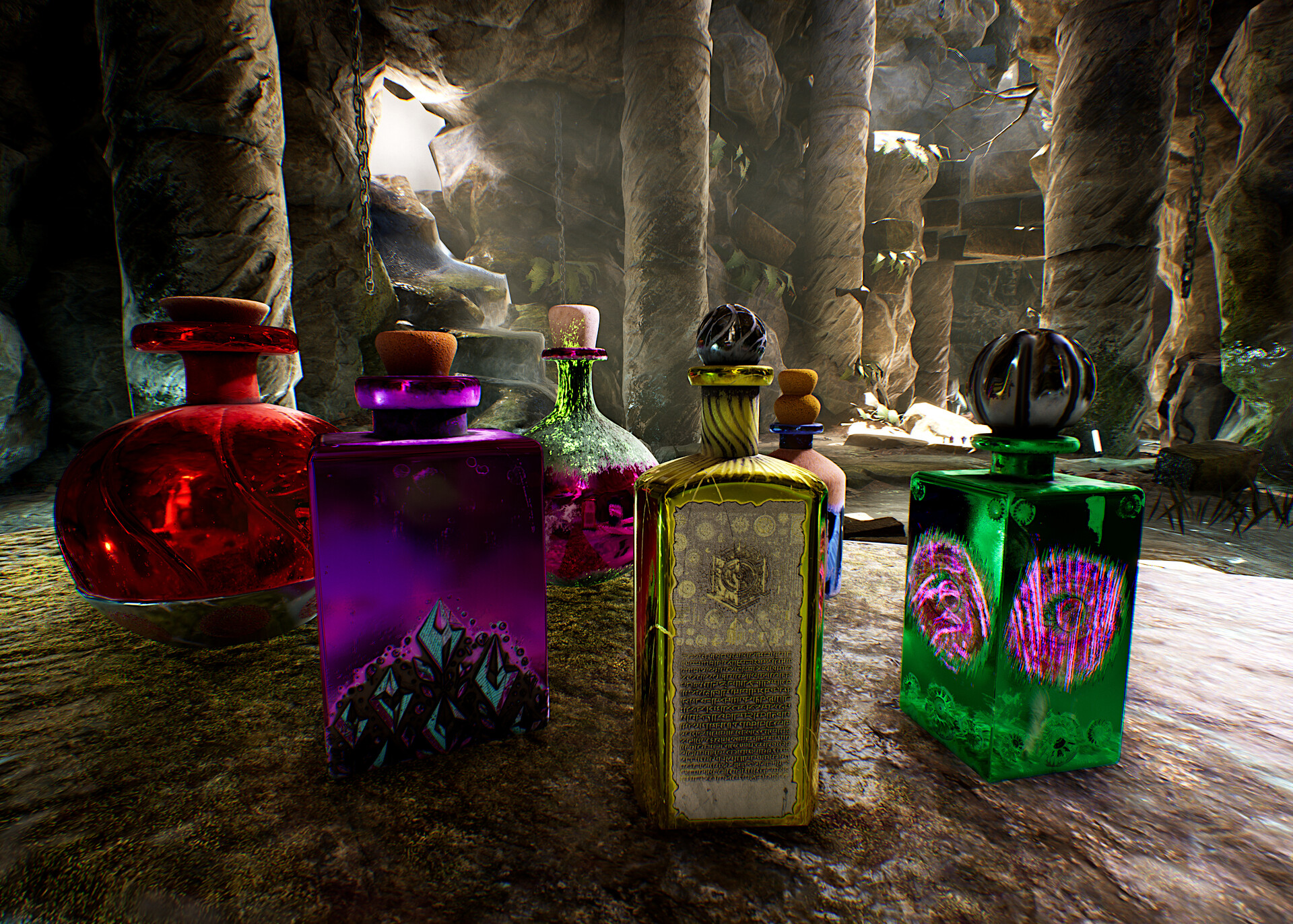 ArtStation - Potion's collection (Class: "Weak" 02 group)