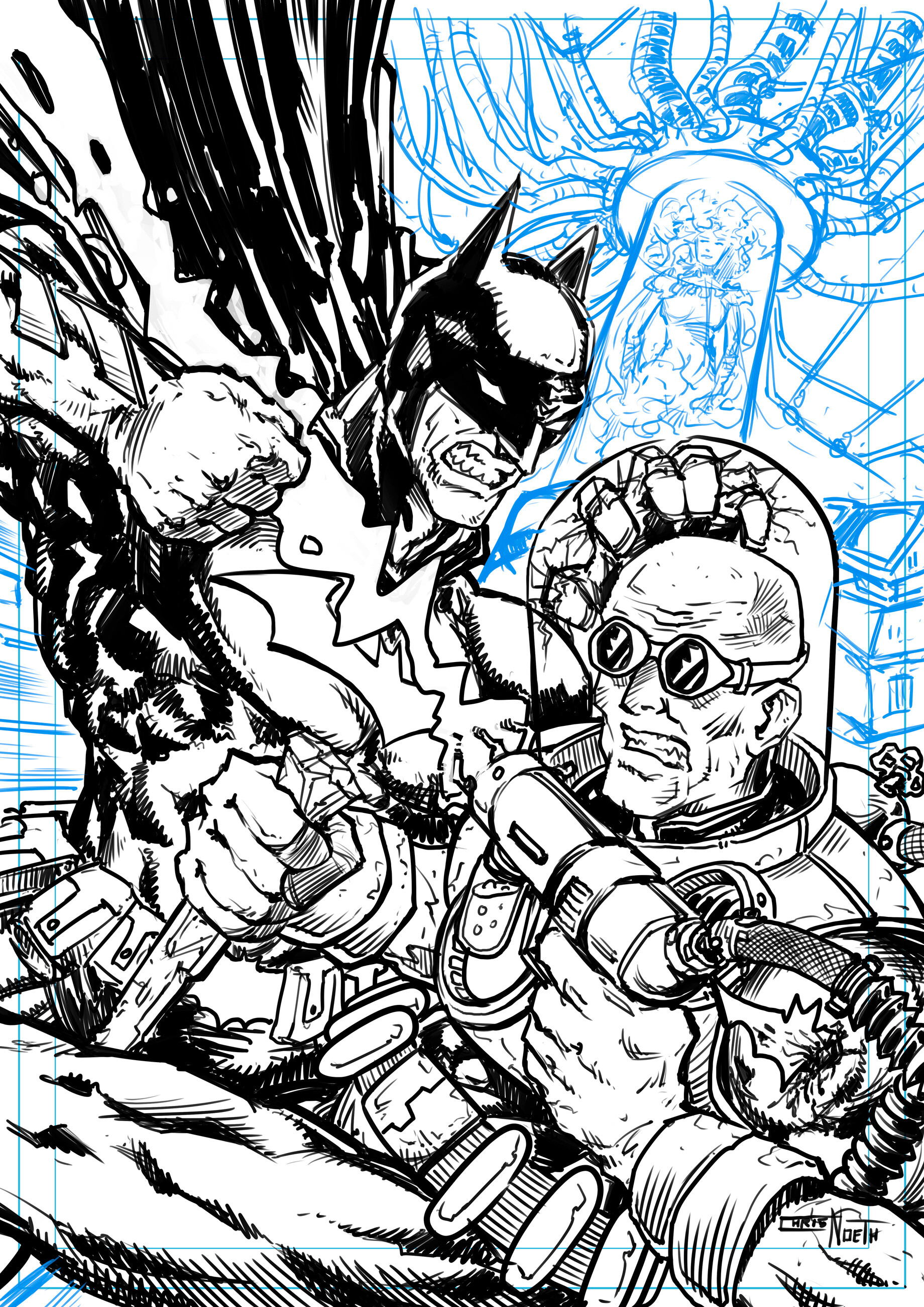 ArtStation - Batman & Mr. Freeze Sketch