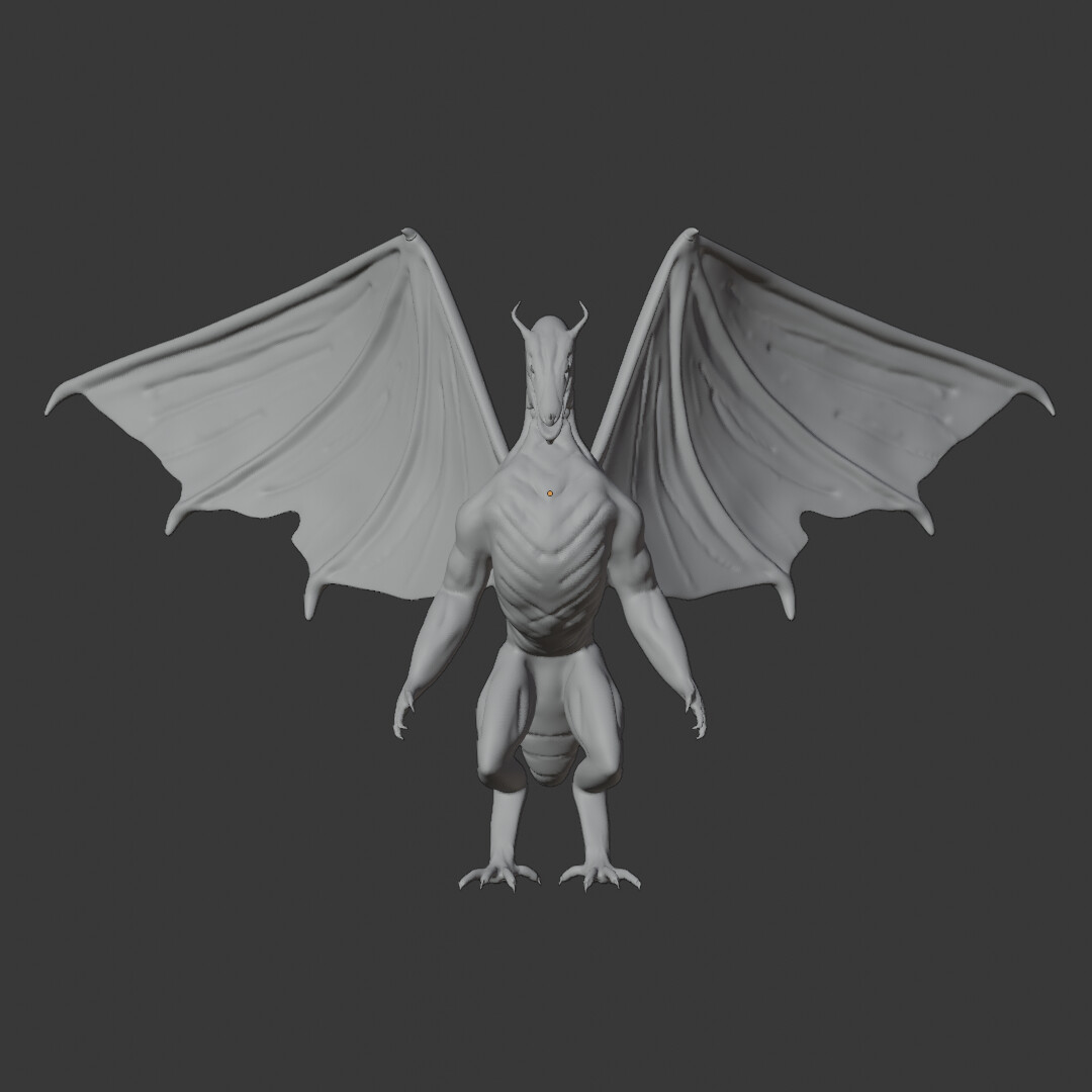ArtStation - Sculpted Dragon Model