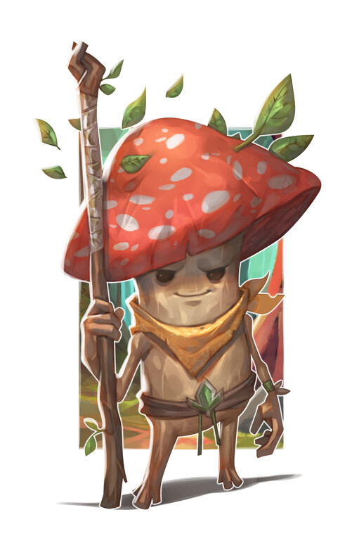 ArtStation - Mushroom Folk Druid - Commission
