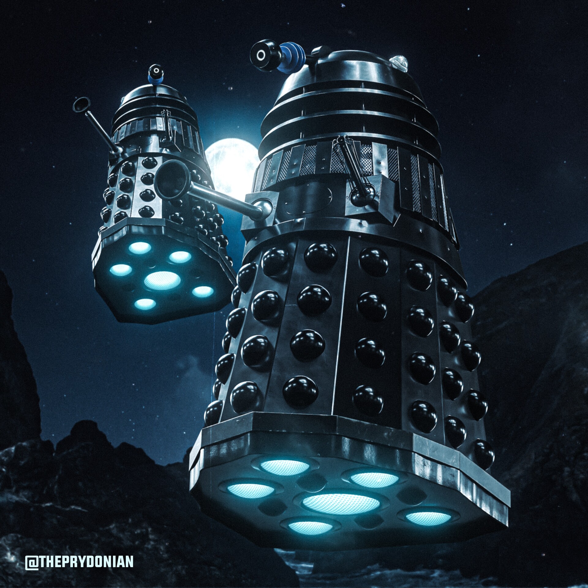 ArtStation - Flying Daleks patrolling the Cornish coastline