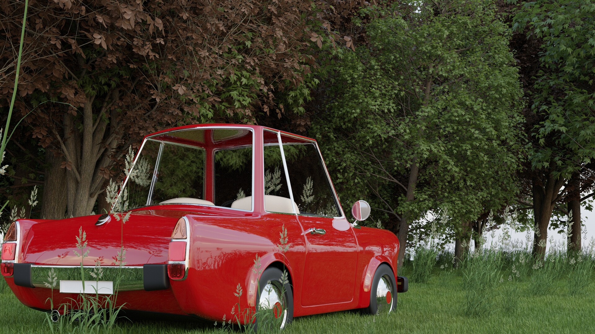 ArtStation - Geometry nodes Forest Scene made in Blender