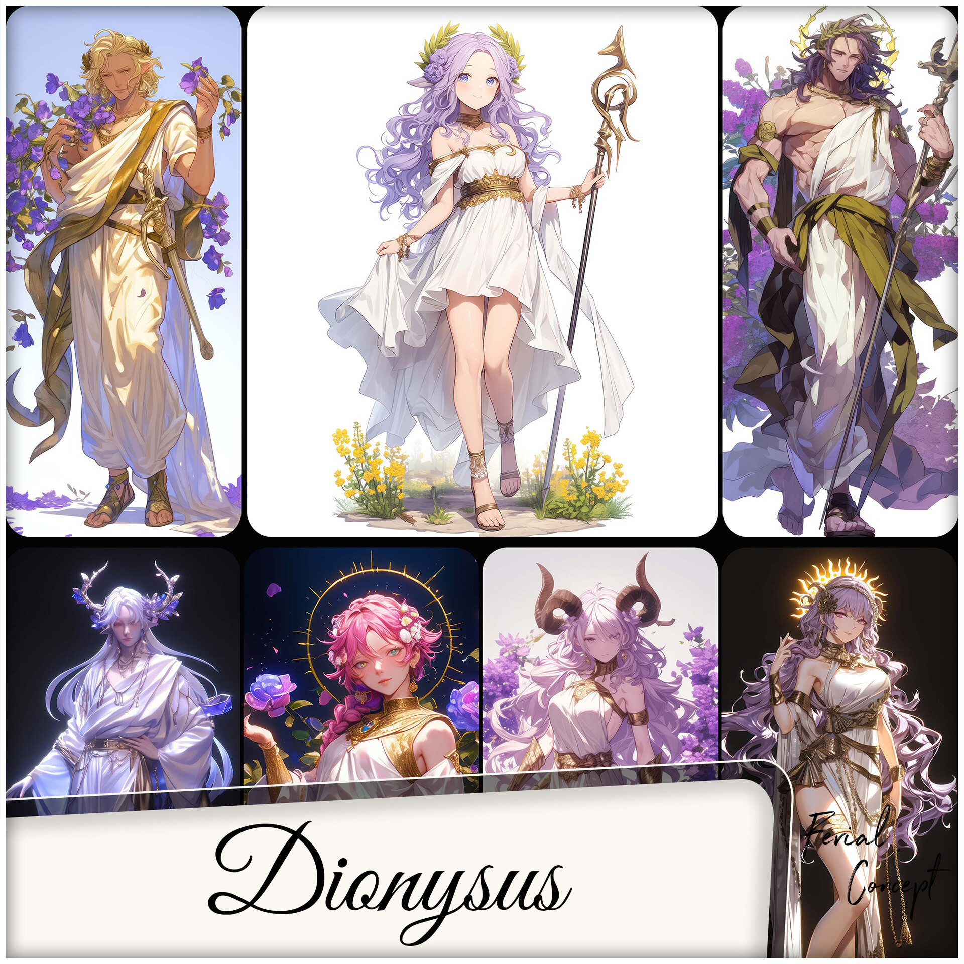 Ferial Studio - 🔹300 Dionysus - Anime Character Reference Image Pack v ...