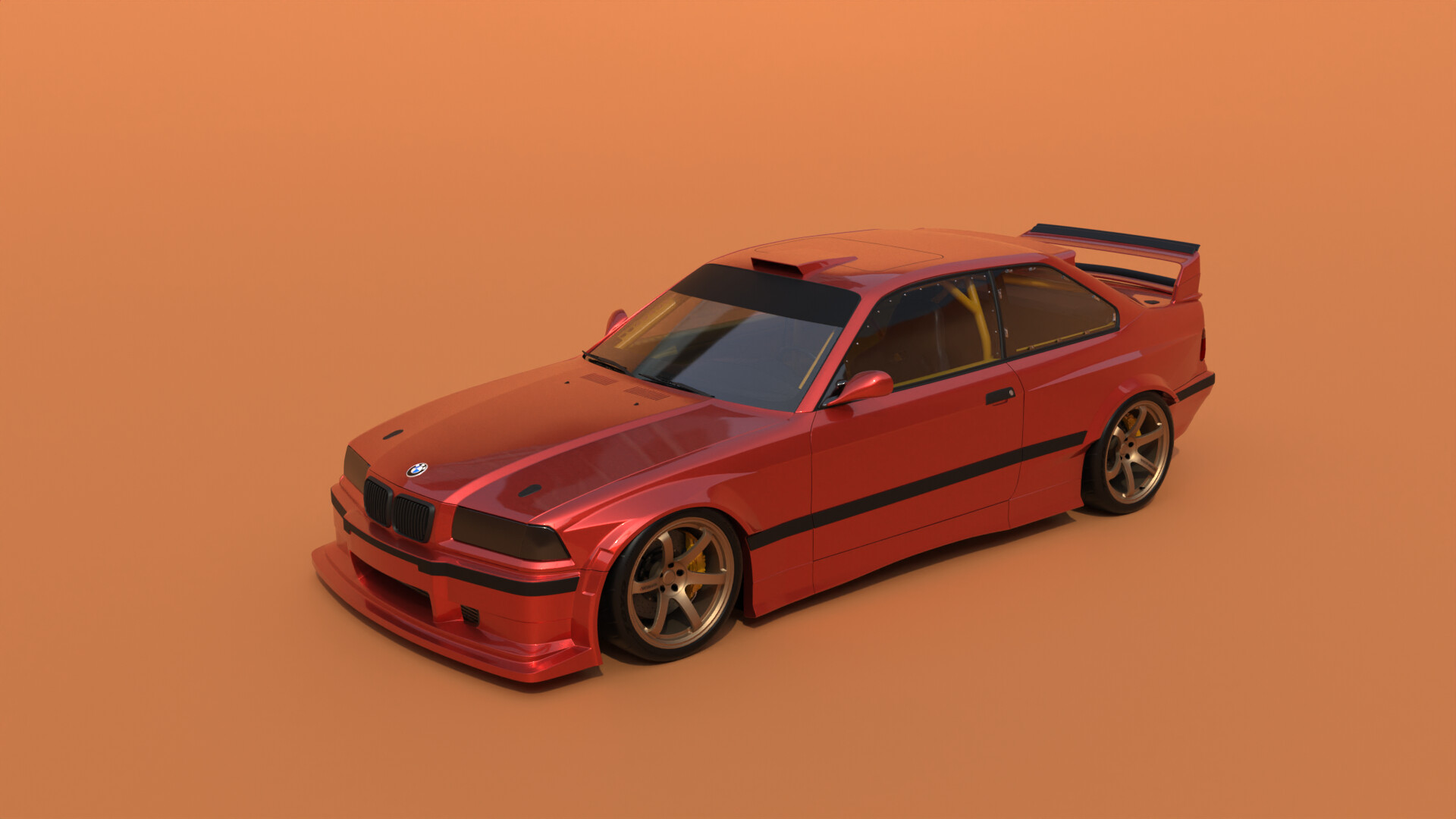 ArtStation - ''BMW e36 M3 HGK'' ещё немного нарядил.😎🤘