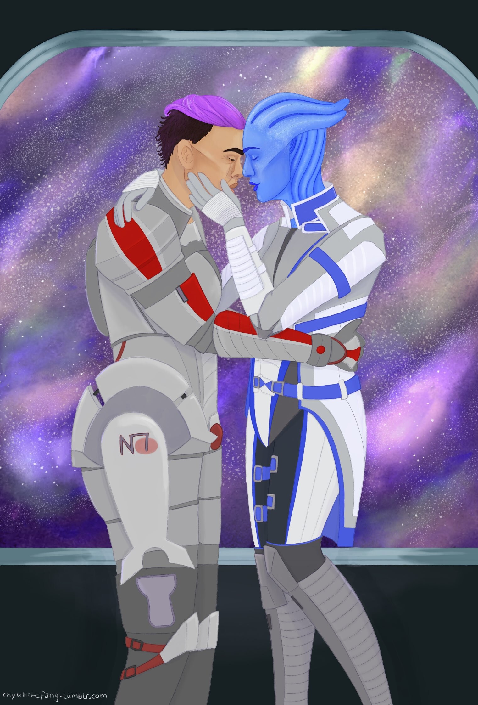 ArtStation - Liara and Shepard