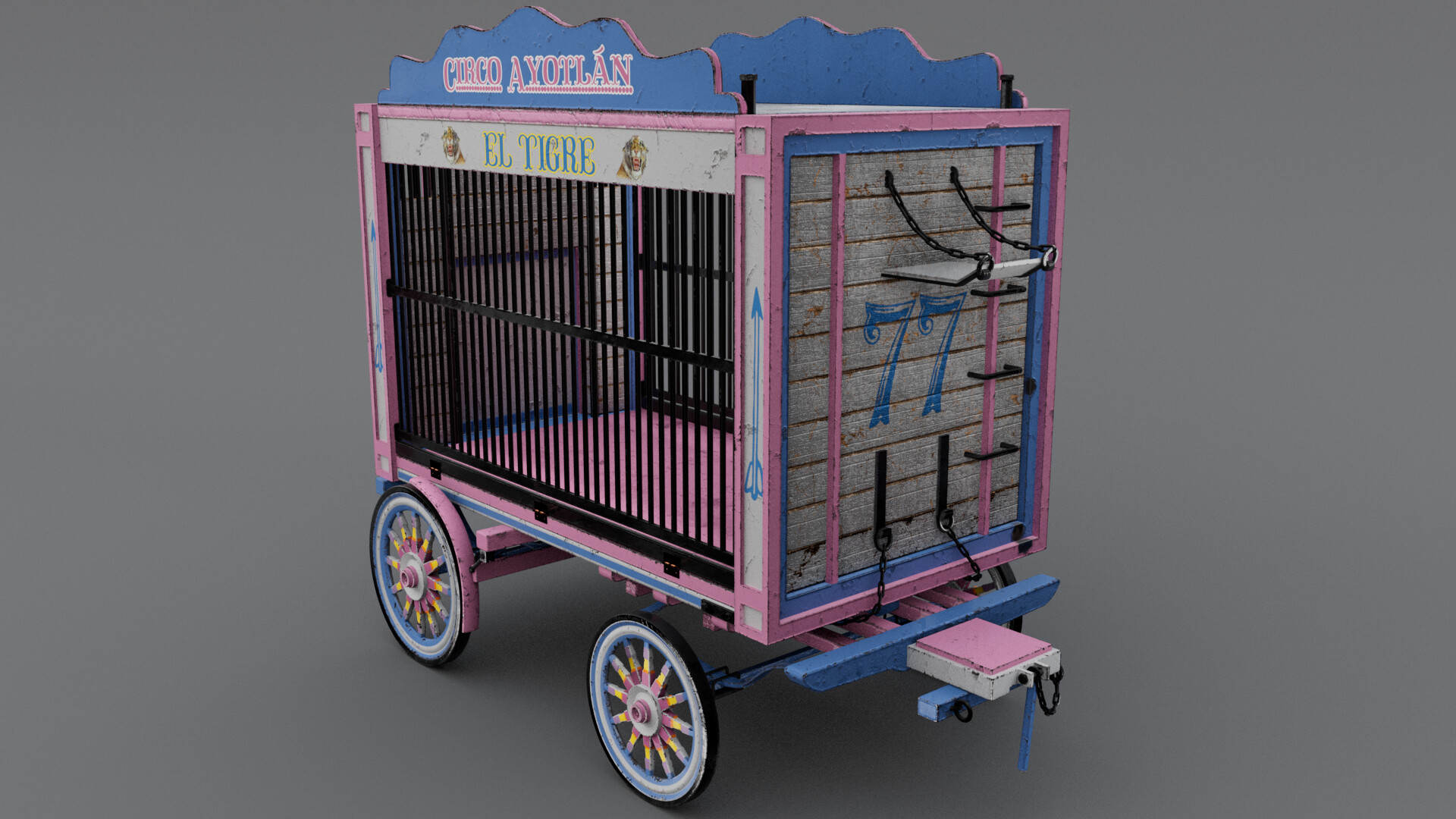 ArtStation - Circus Tiger Cage 4K Live Action Asset