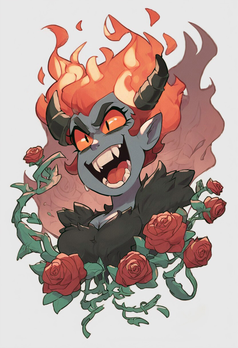 ArtStation - Demon and Roses