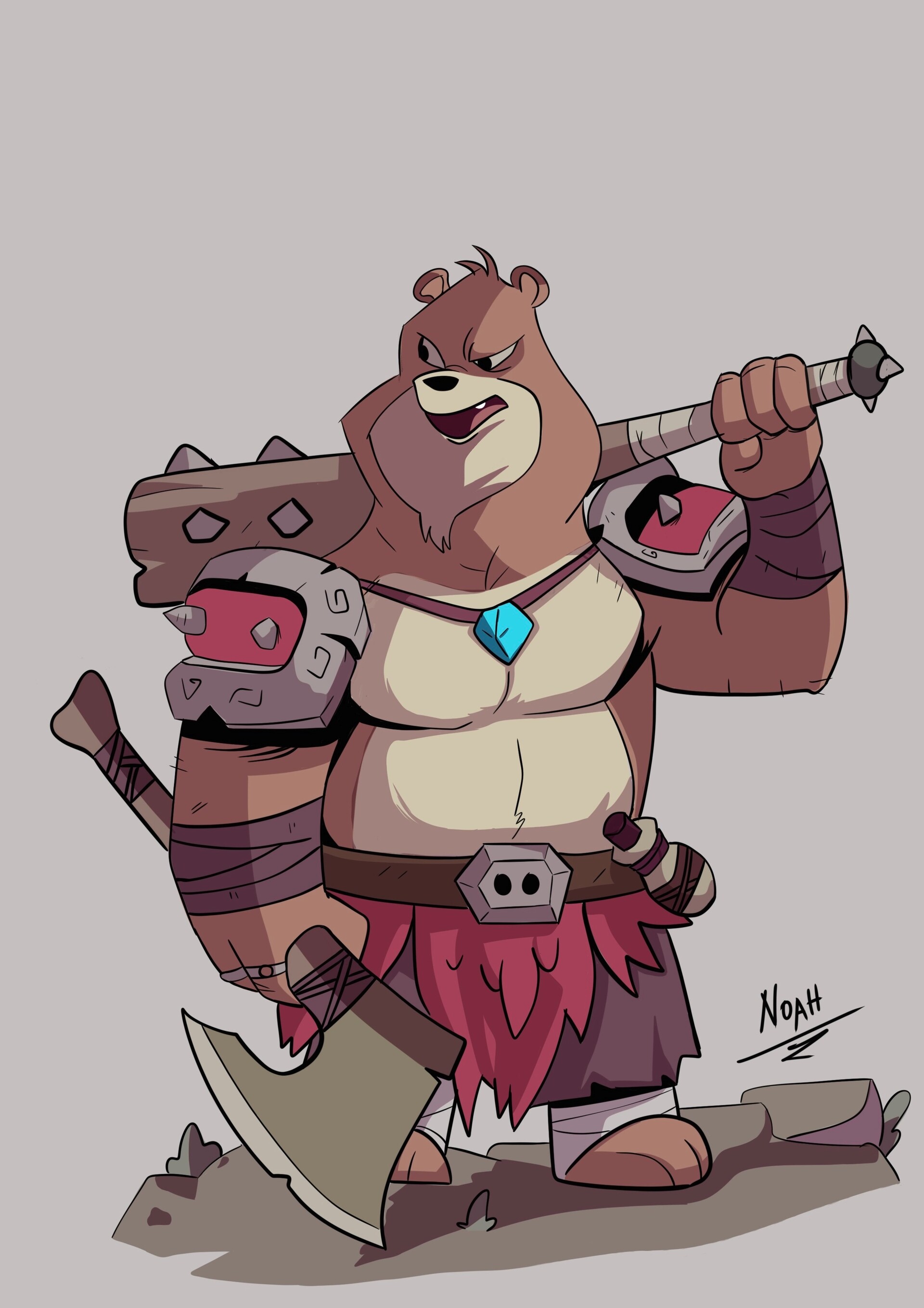 ArtStation - EL OSO - Ilustración de principiante.