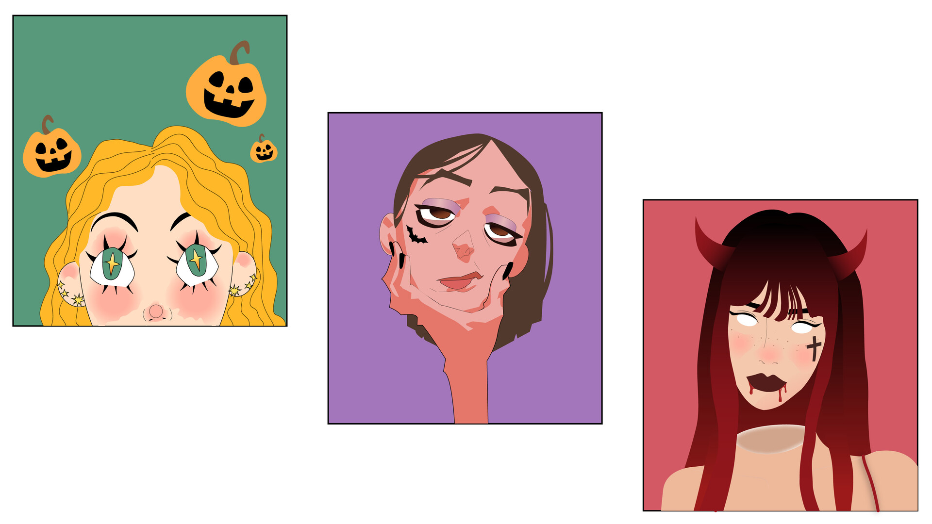 ArtStation - Vector Illustration - Halloween Portraits