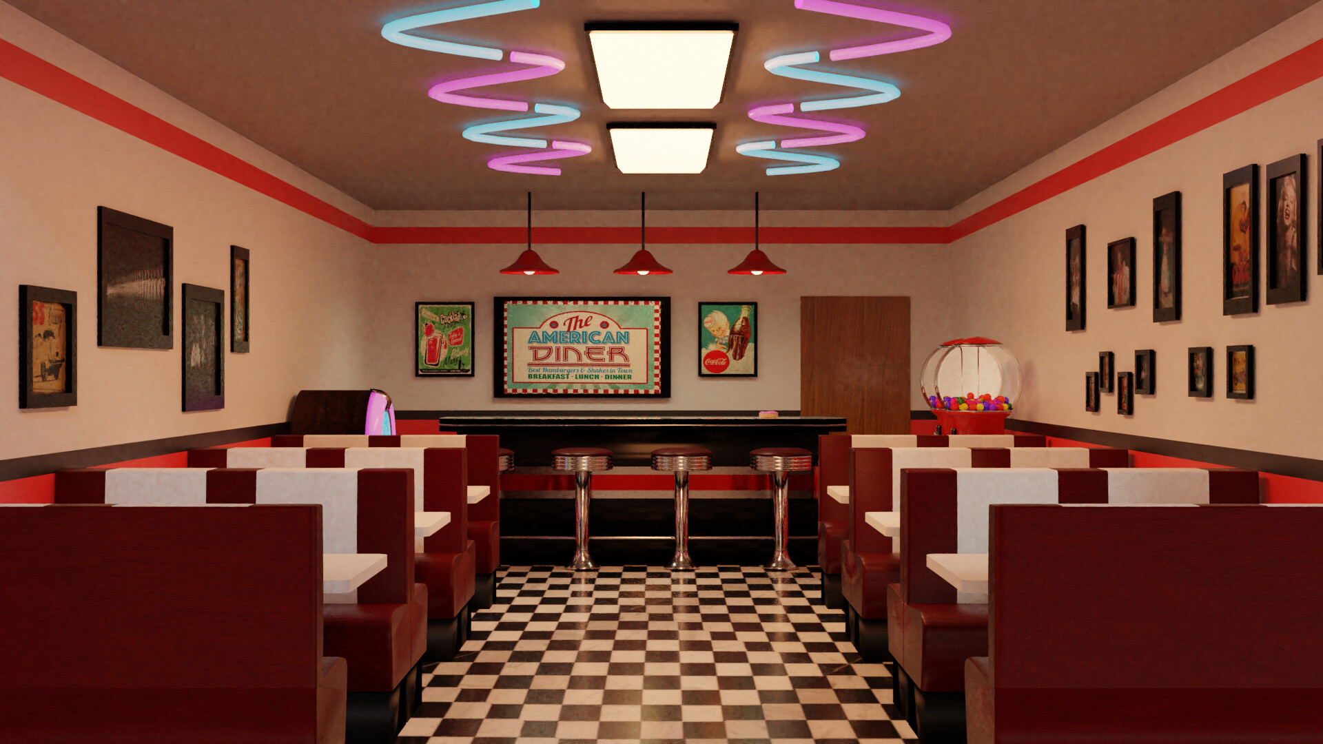 ArtStation - Retro Cafe