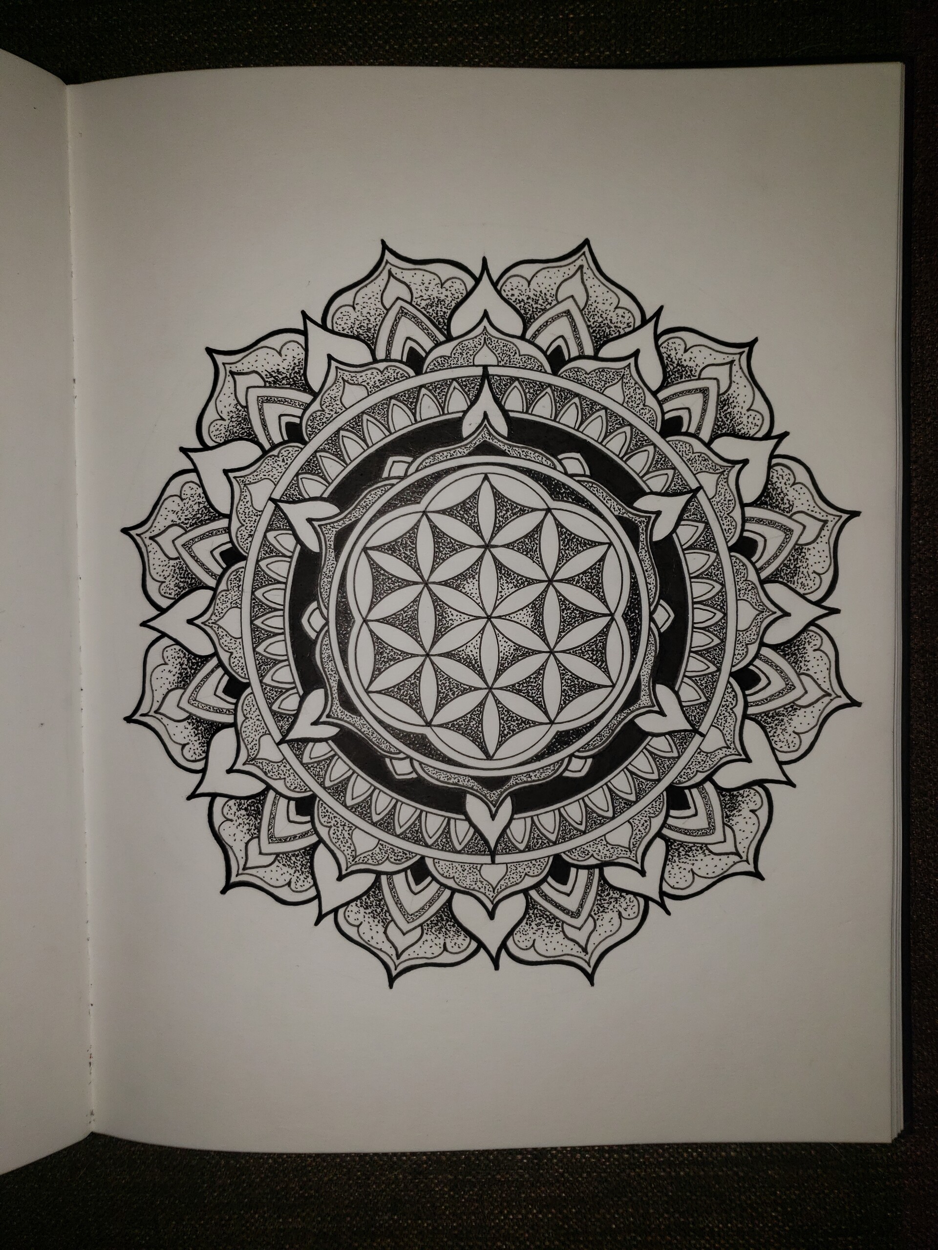 how to draw flower of life mandala