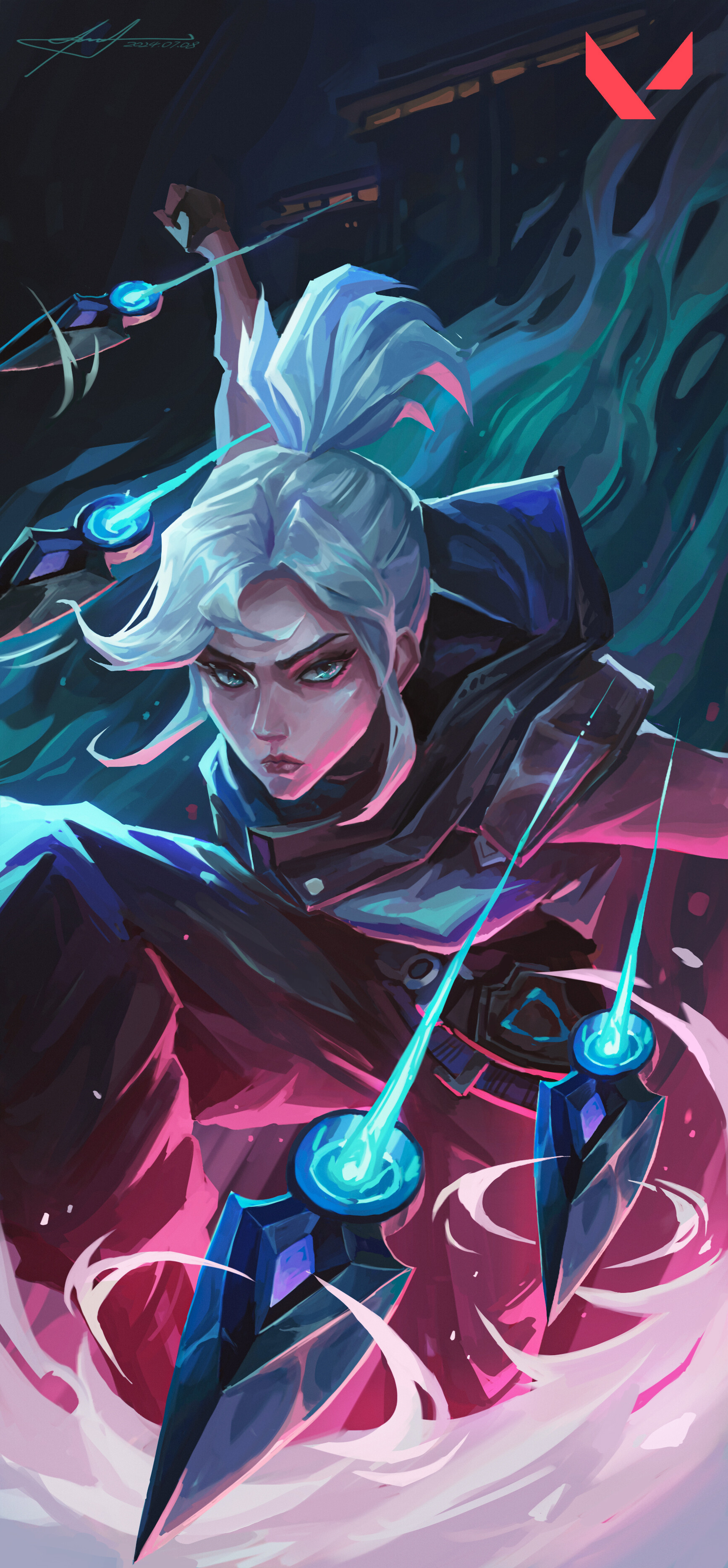 肝画凹凸曼 - VALORANT-Jett card 无畏契约捷风卡面