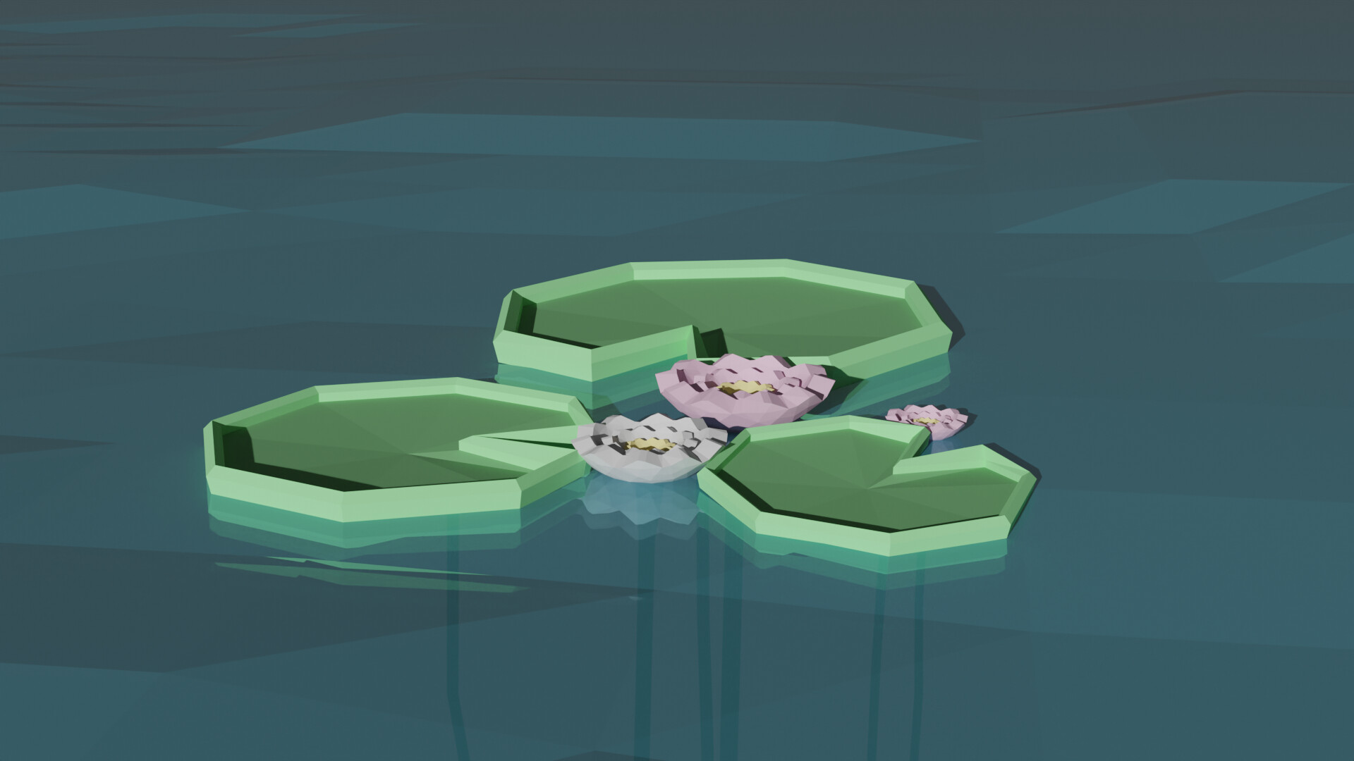 ArtStation - Water Lilly (low-poly)