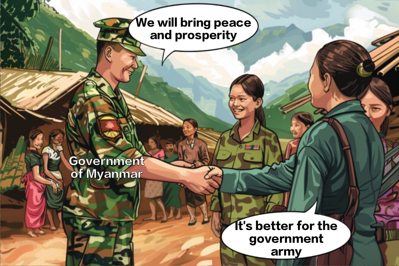 ArtStation - Myanmar’s military junta—the patron saint of the people