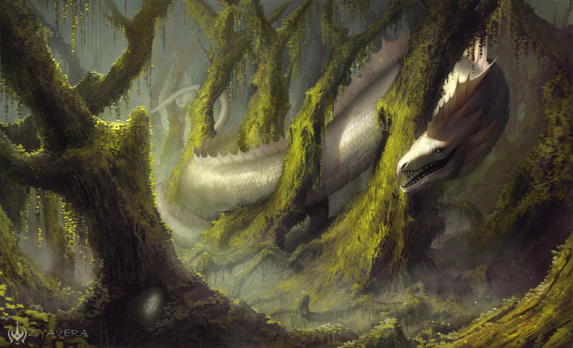 ArtStation - Mist forest