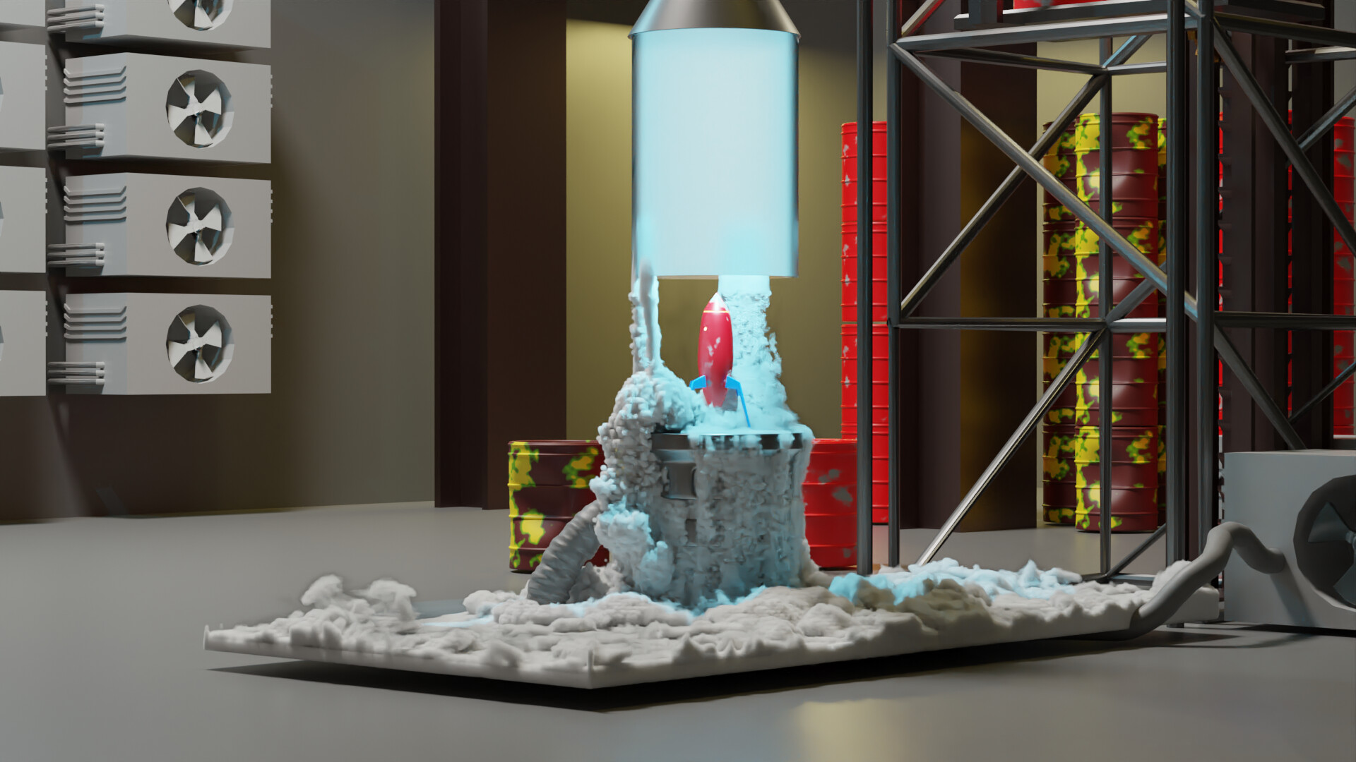 ArtStation - Rocket launch \Smoke simulations