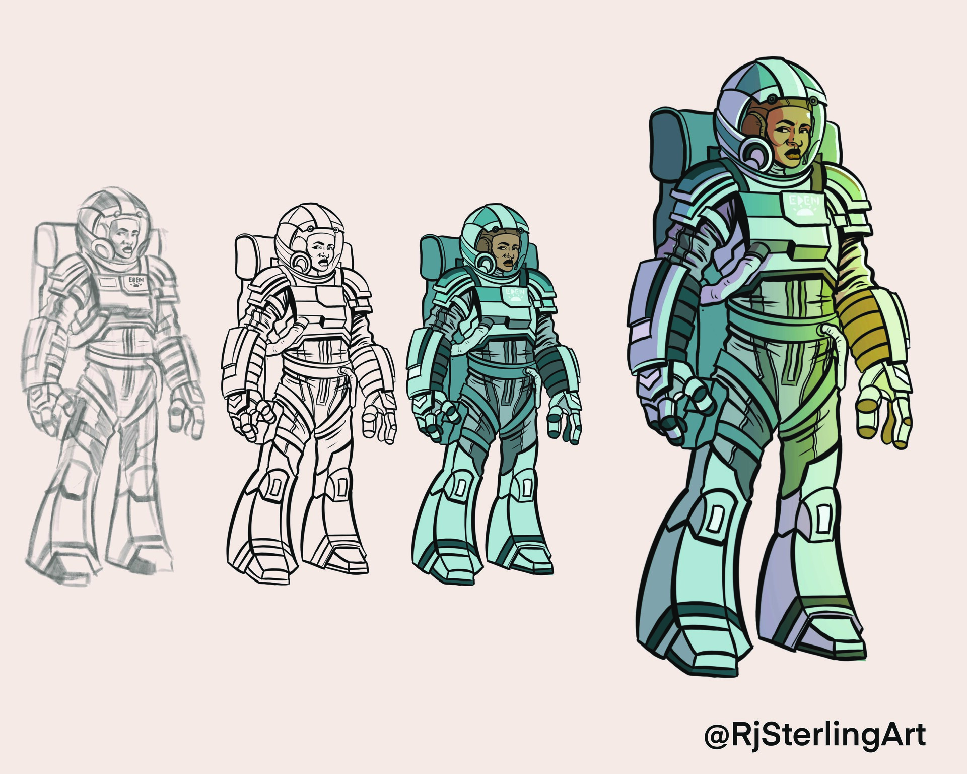 ArtStation - Astronaut Character Design Process