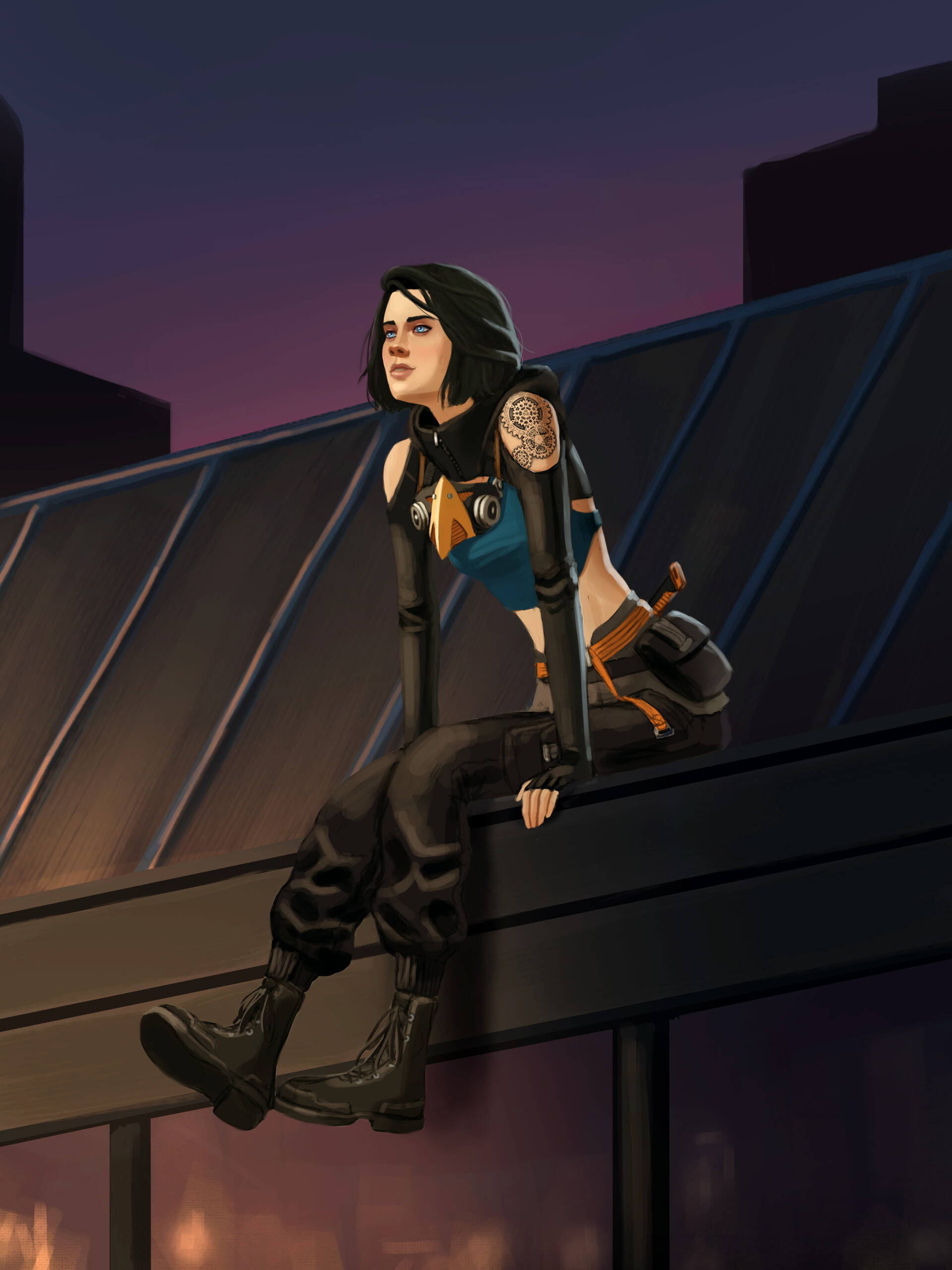 ArtStation - Rooftop Chilling