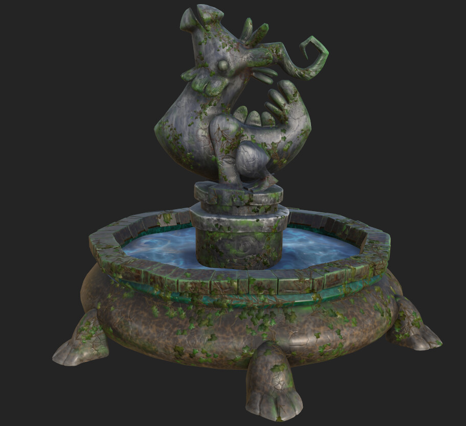 ArtStation - 3D Fantasy Fountain Asset