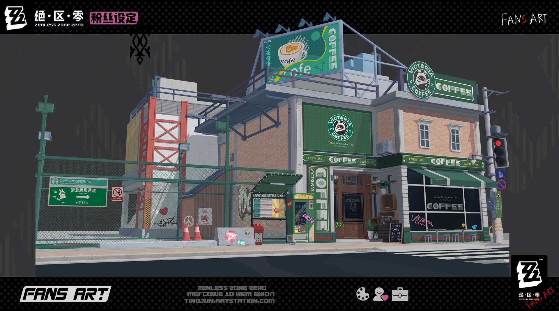 ArtStation - Zenless Zone Zero fans art 绝区零风格尝试