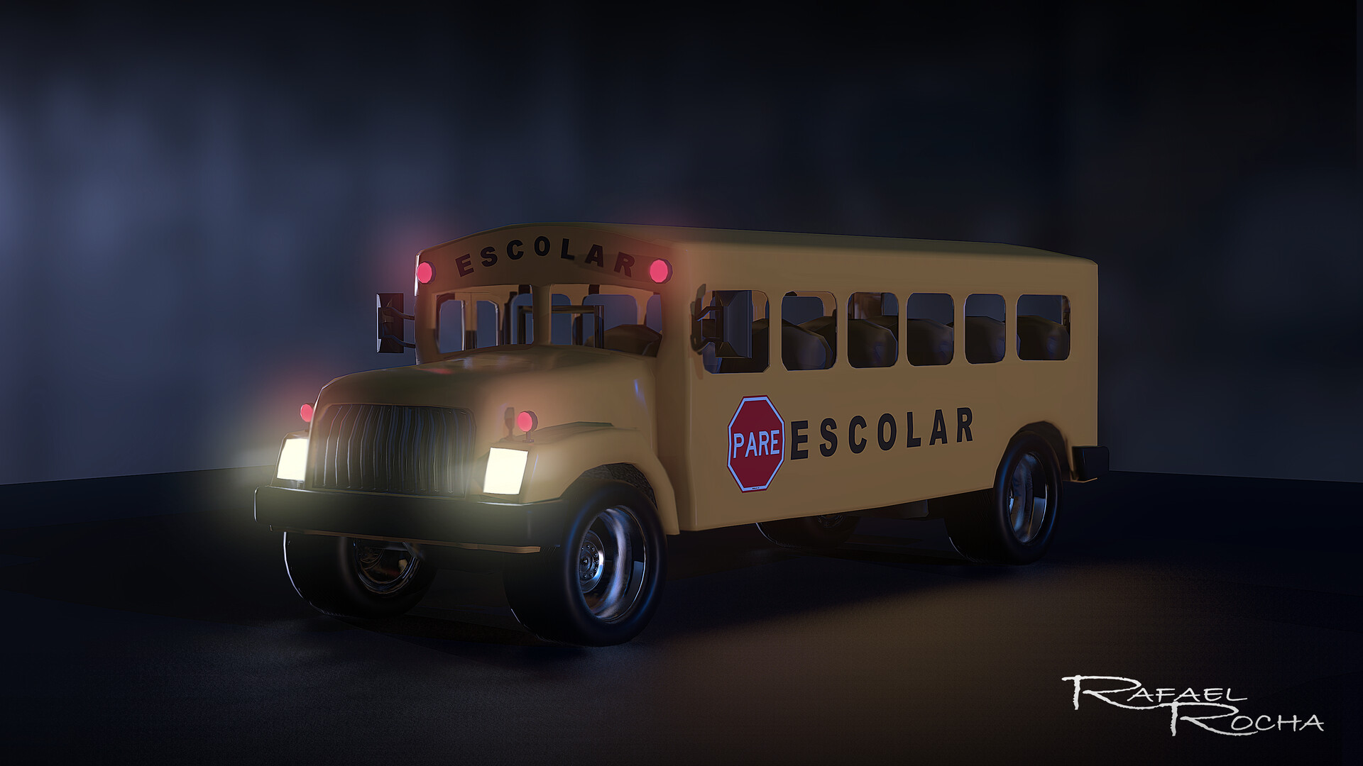 ArtStation - Onibus escolar (School bus)
