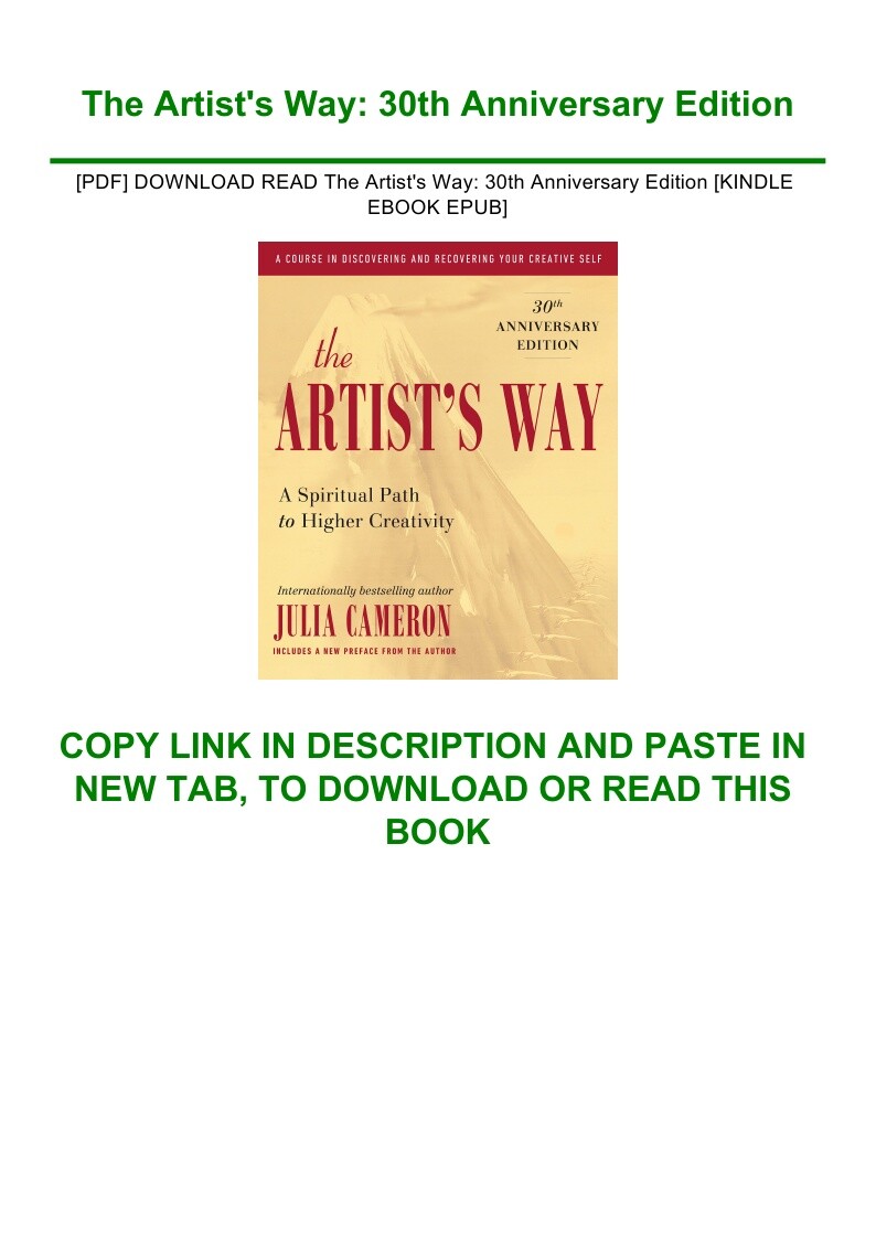 ArtStation - [PDF] DOWNLOAD READ The Artist's Way 30th Anniversary ...