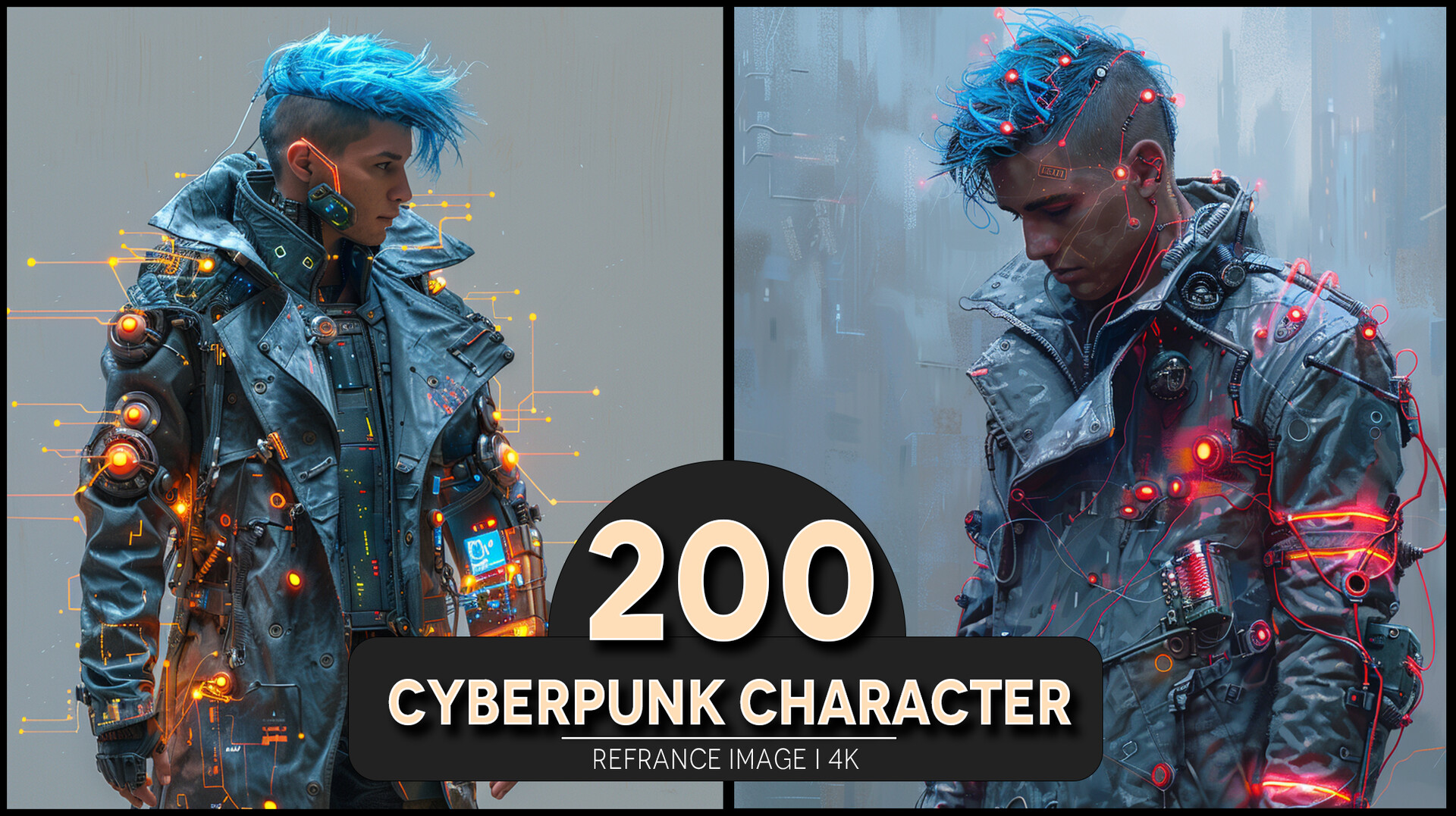 Pixel Ref - Cyberpunk Character 4K Reference/Concept Images