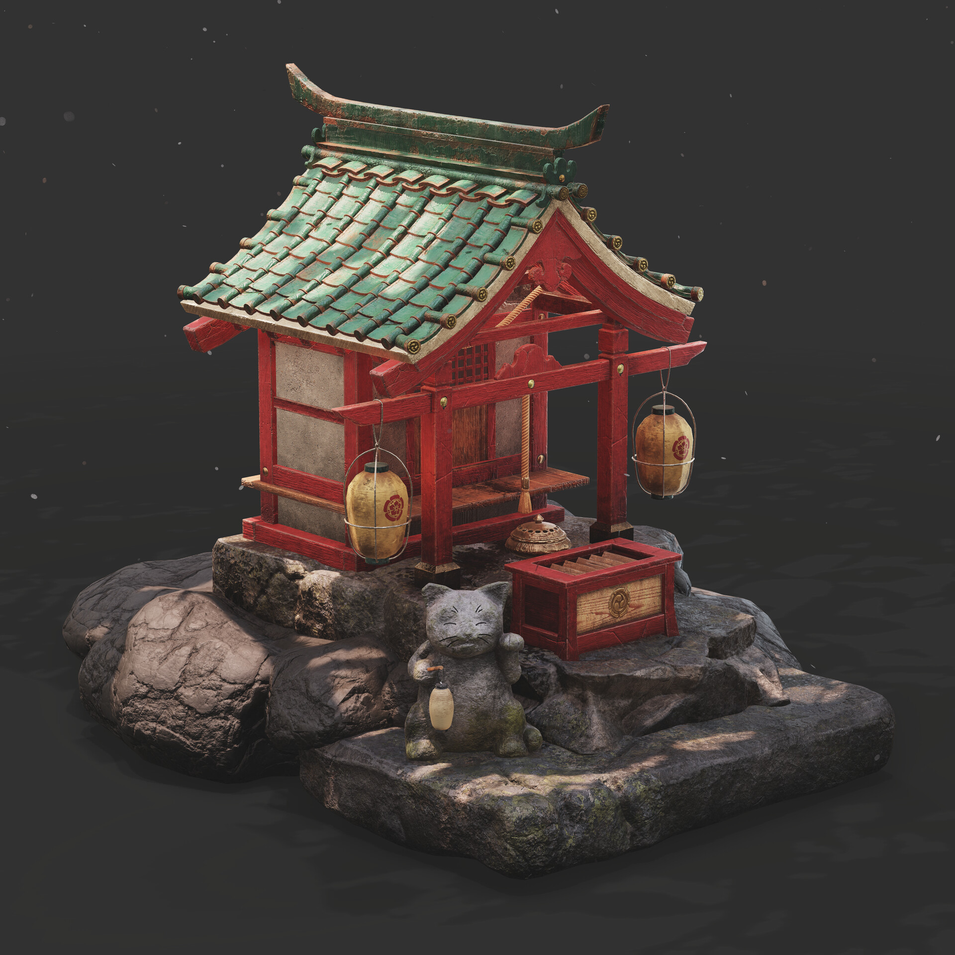 ArtStation - old shinto shrine