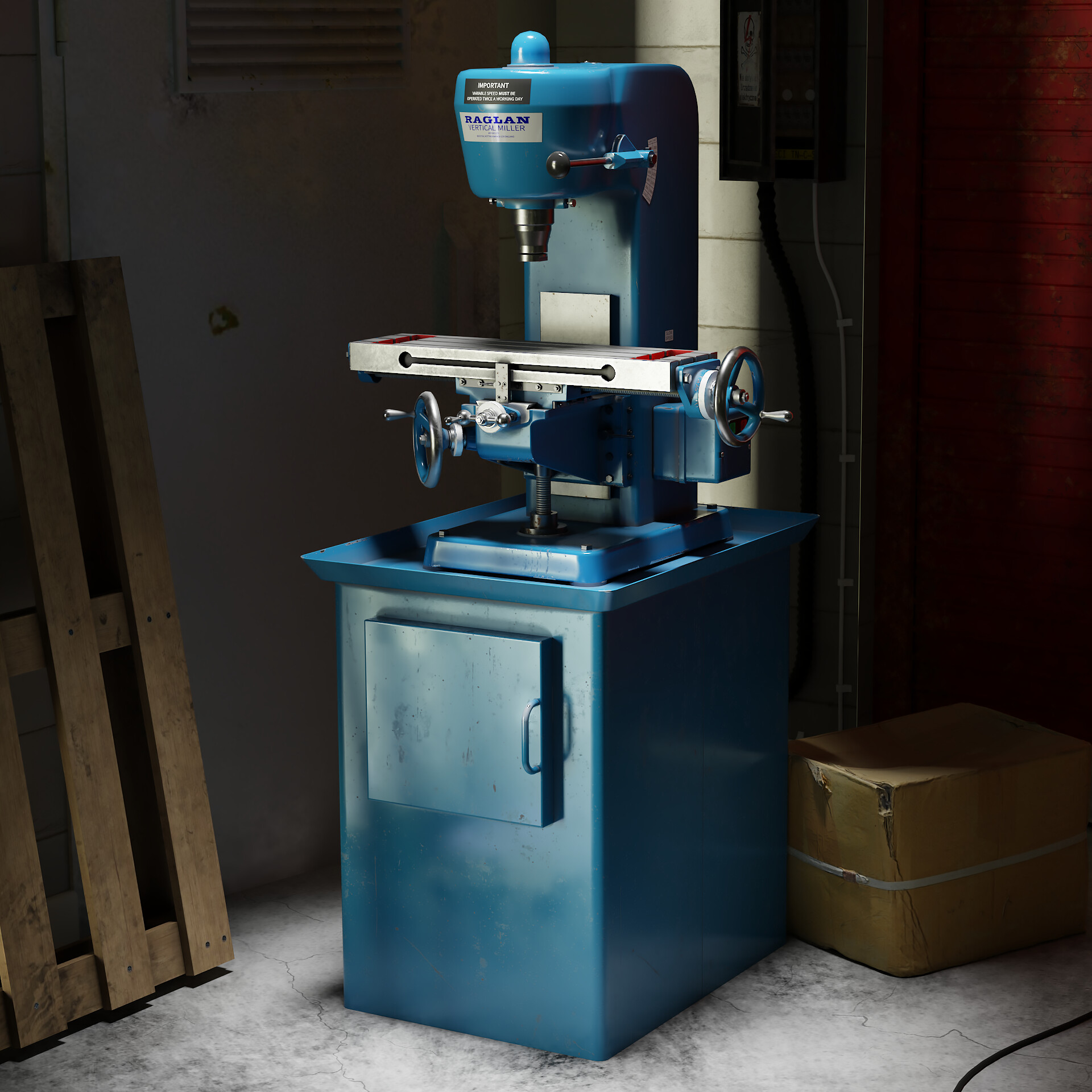 ArtStation - Vintage milling machine