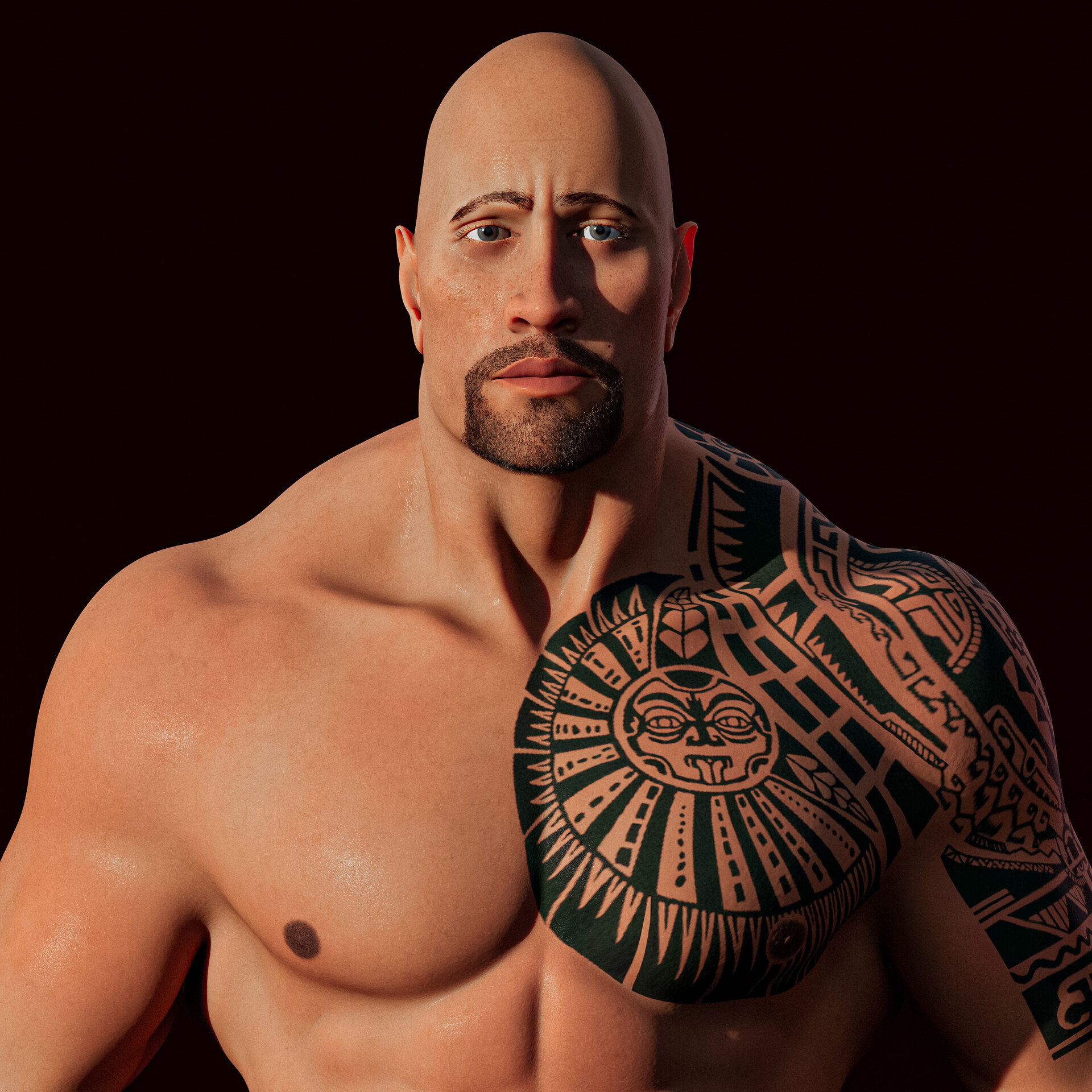 ArtStation - Dwayne Johnson (The Rock )