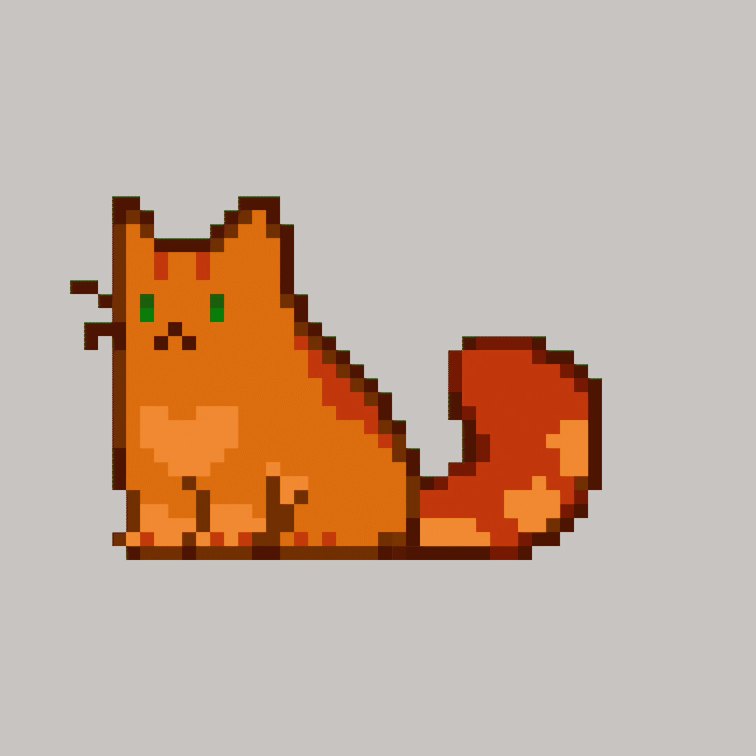ArtStation - Pixel Orange Cat Animation