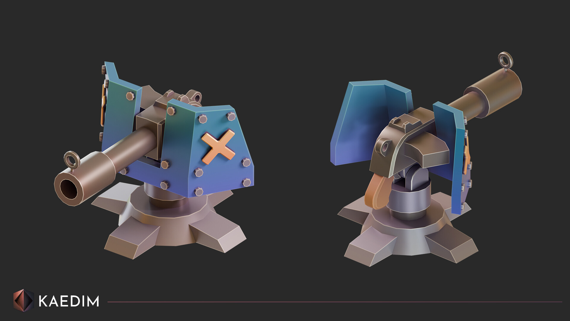 Kaedim - Turret | Stylised Mobile Game Assets | Kaedim