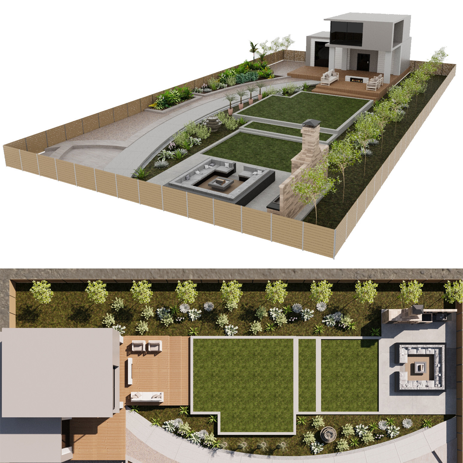 ArtStation - Backyard Fire Pit Patio Set