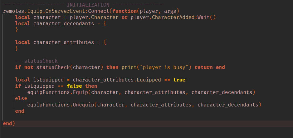ArtStation - Formatted / Organized Code (ROBLOX LuaU)