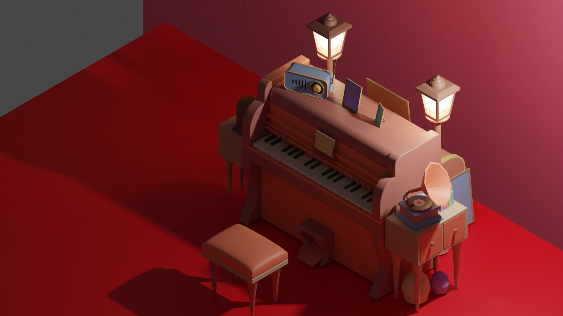 ArtStation - Piano Low Poly