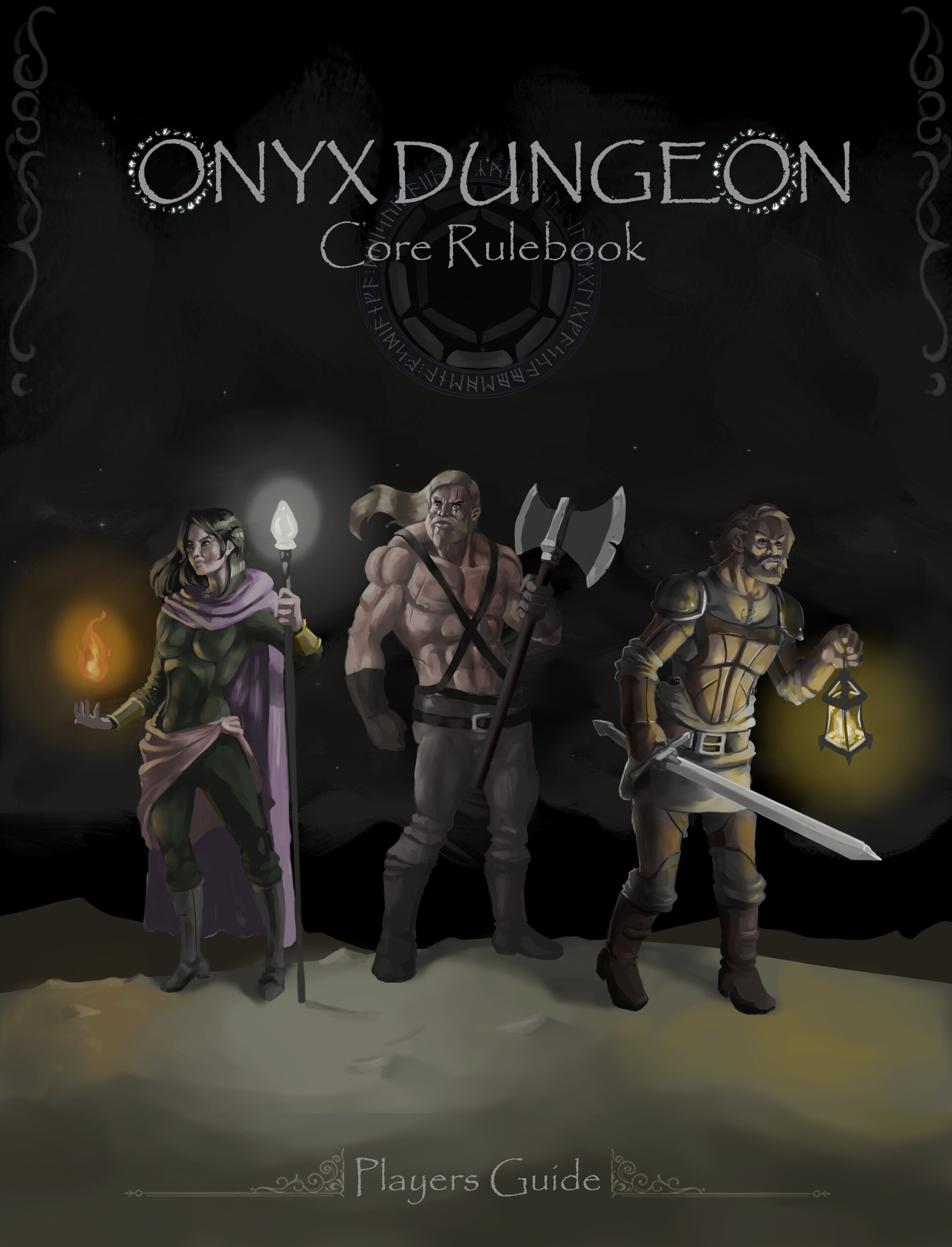 ArtStation - Onyx Dungeons - Project TTRPG - Character Presentation in the Book