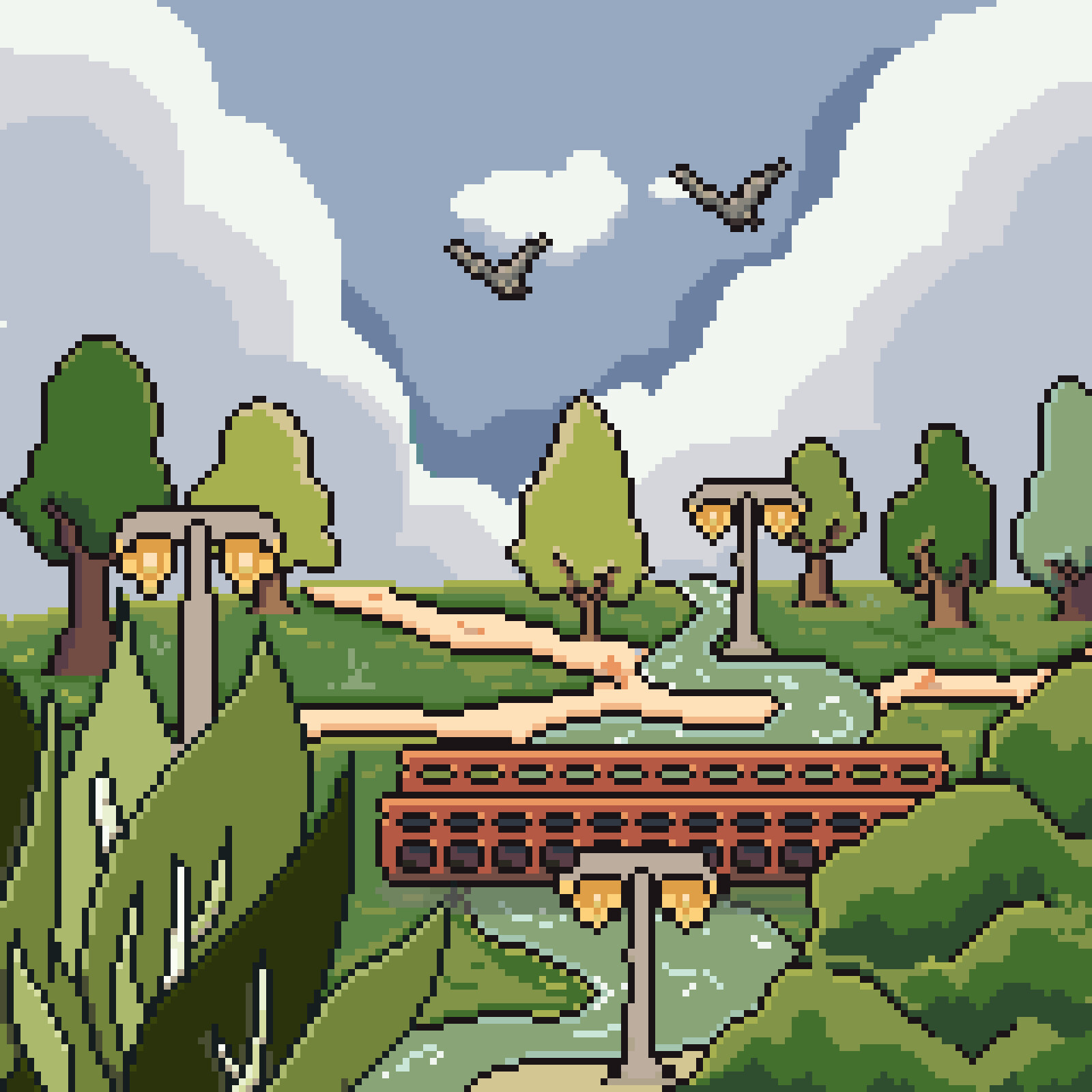 ArtStation - Pixel Park Series: Lansia Park