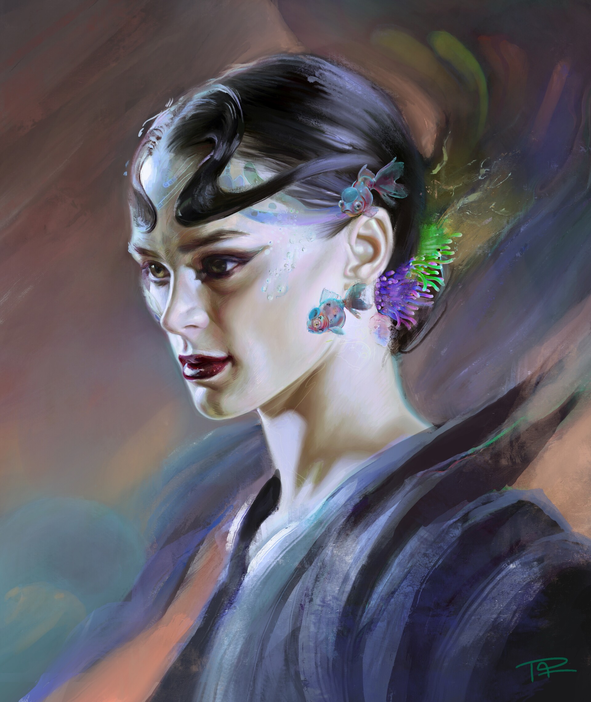 ArtStation - Portrait. In the ocean